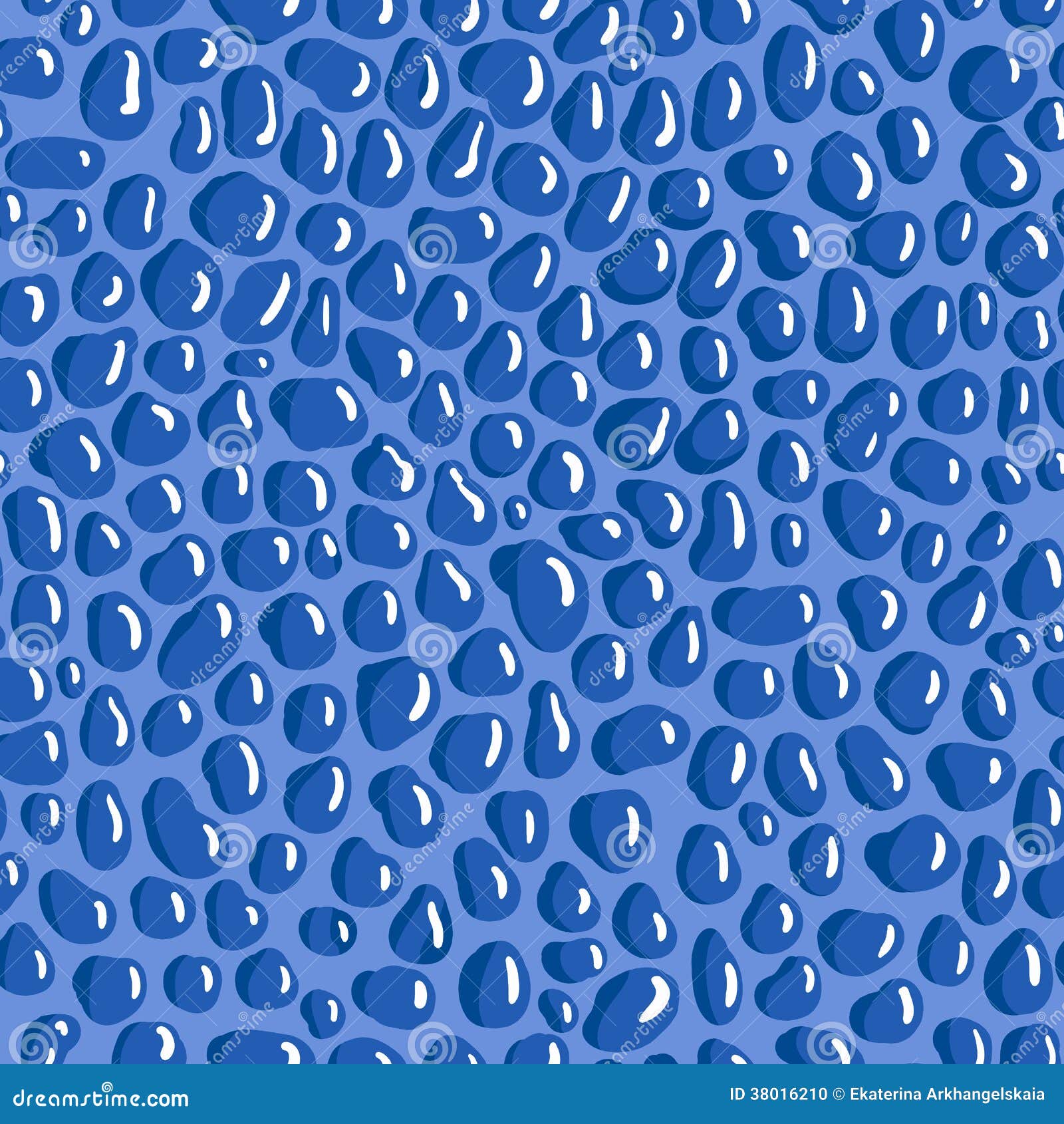 Vector Seamless Pattern with Water Drops Stock Vector - Illustration of ...