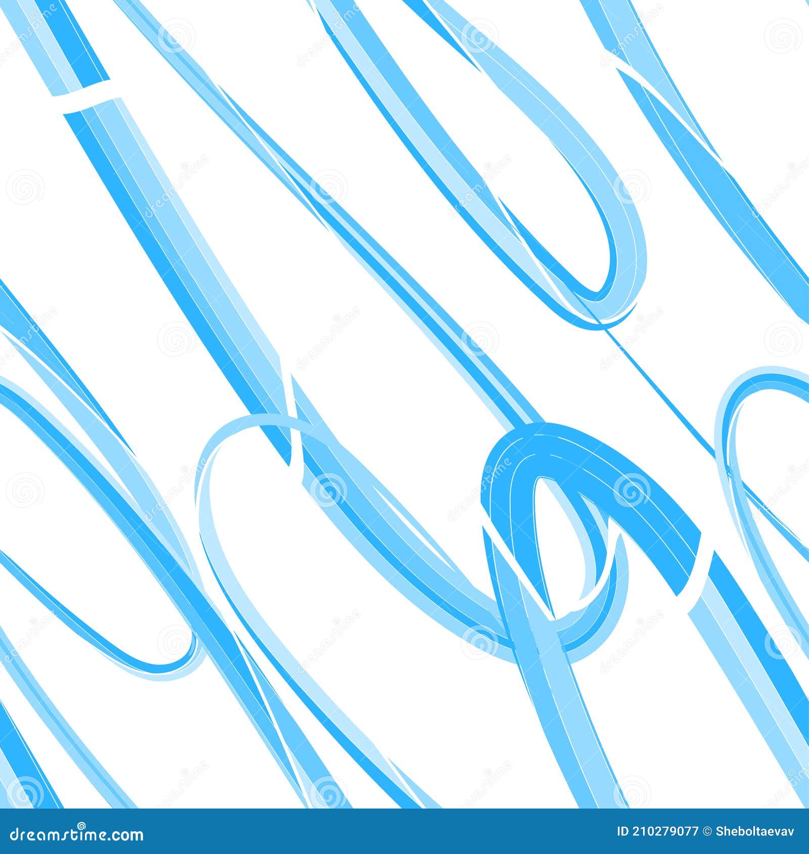 Vector Seamless Pattern of Wavy Intersecting Lines, Memphis Style ...