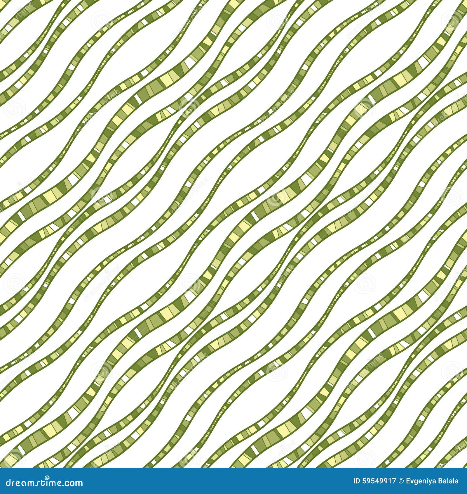 Vector Seamless Pattern of Wavy Lines Stock Vector - Illustration of ...