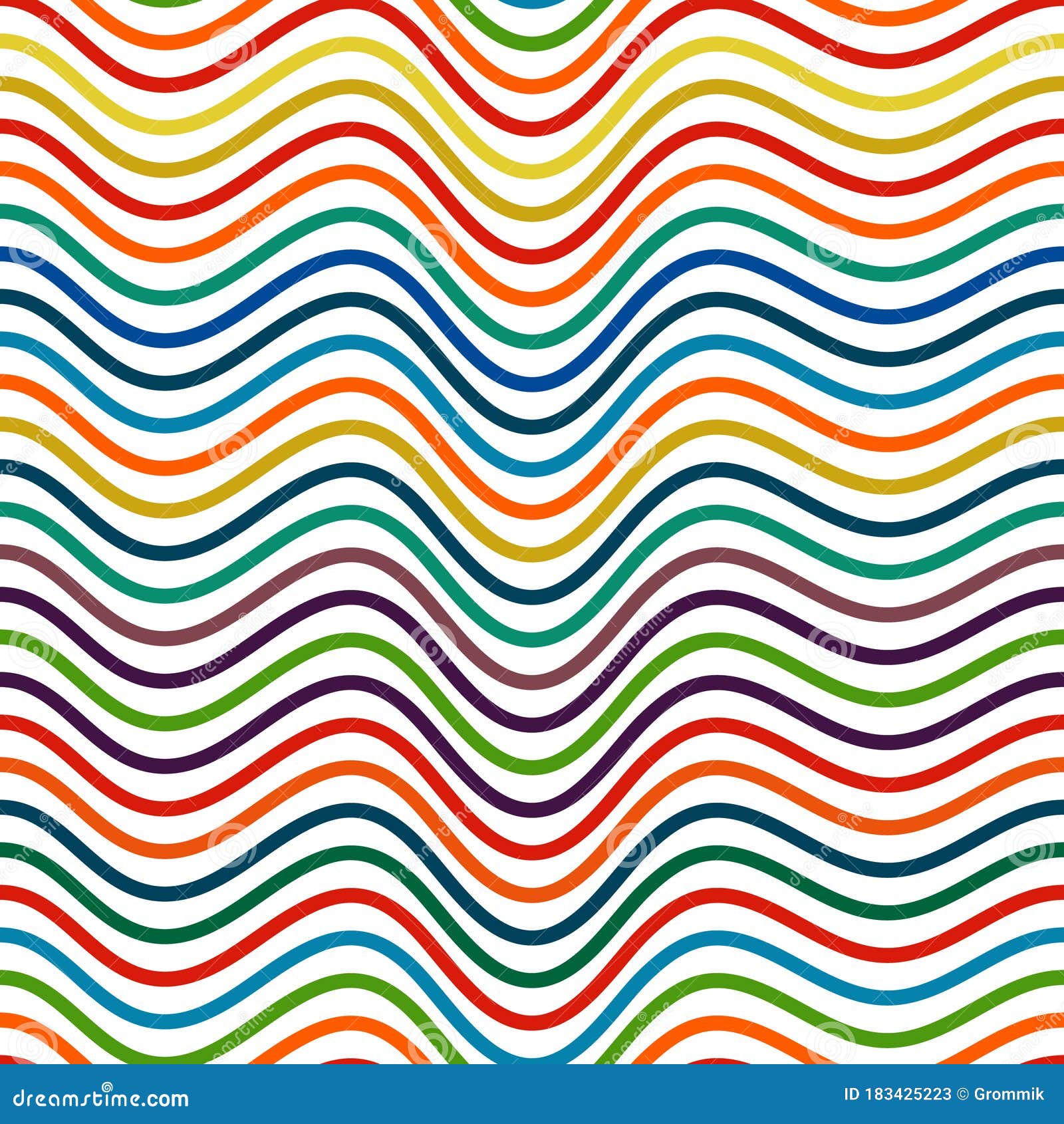 Vector Seamless Pattern of Wavy Lines for Texture and Backgrounds Stock ...