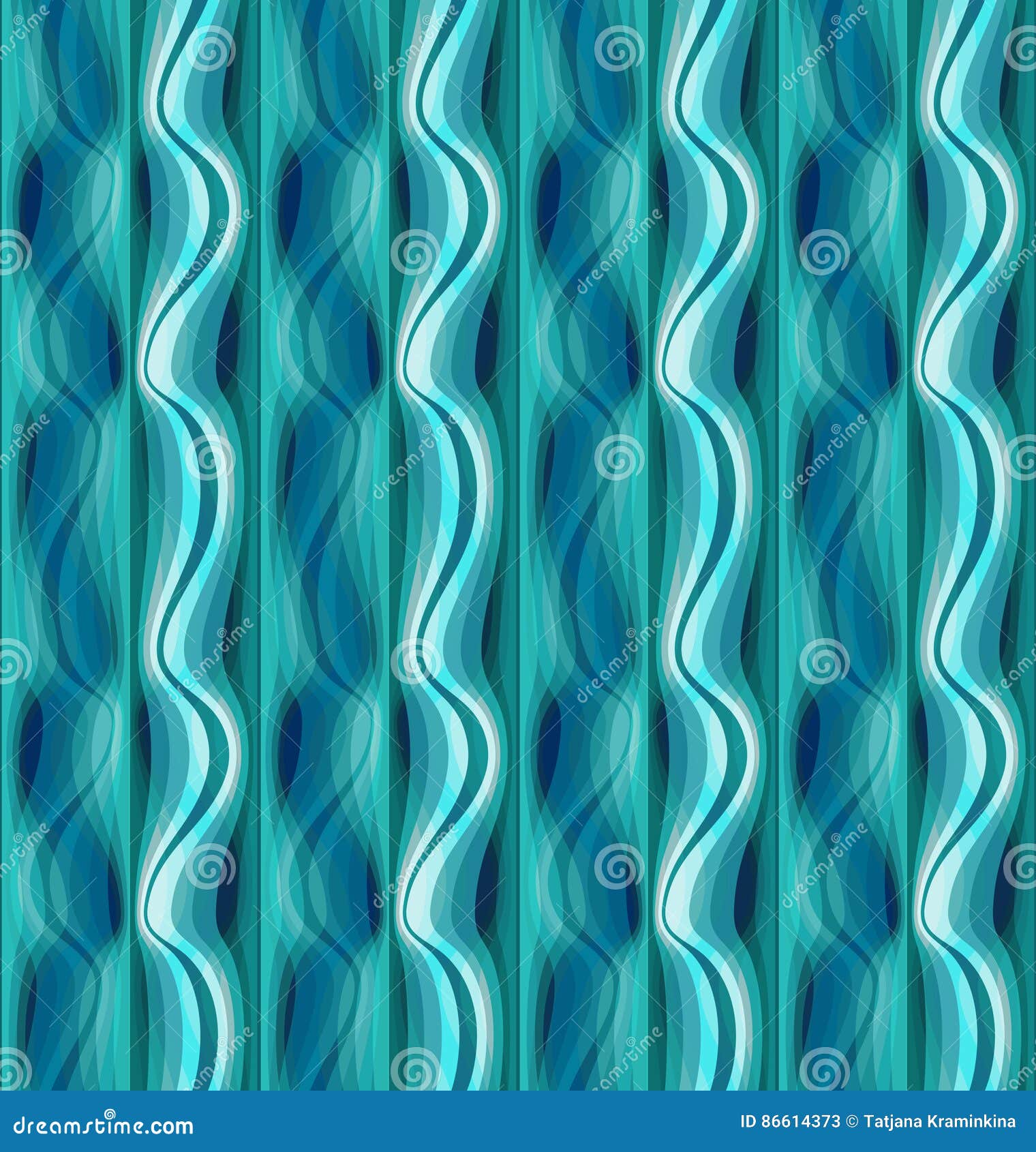 Vector Seamless Pattern with Wavy Stripes. Modern Stylish Texture ...