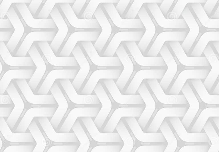 Vector Seamless Pattern of Weaved Hexagonal Bands. White Texture ...