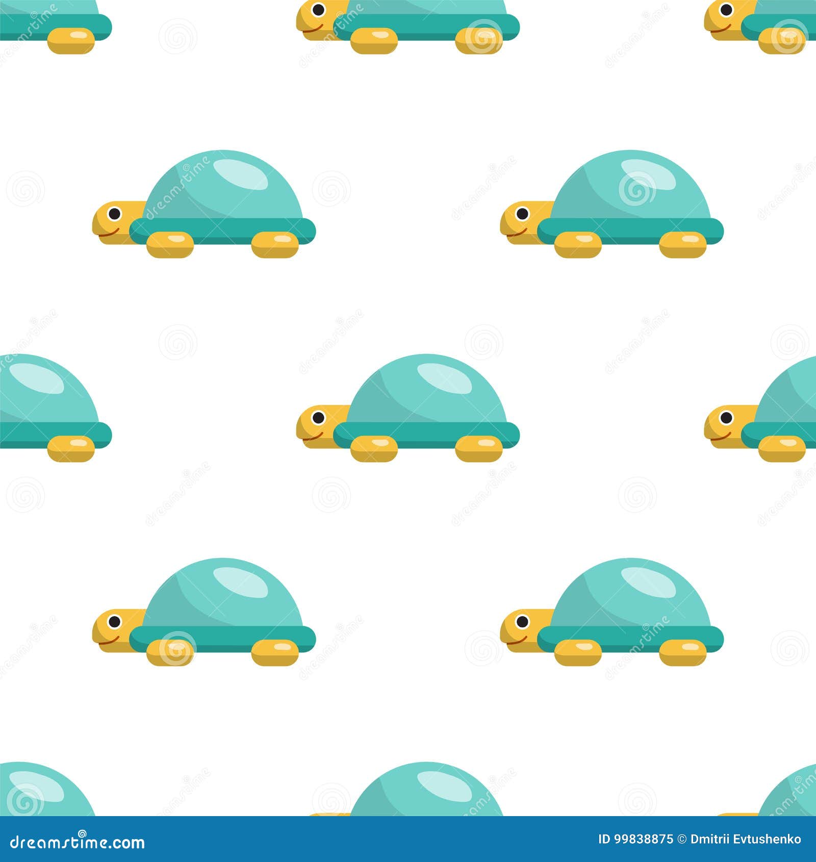 Turtle Vector Seamless Pattern Stock Vector - Illustration of fabric ...