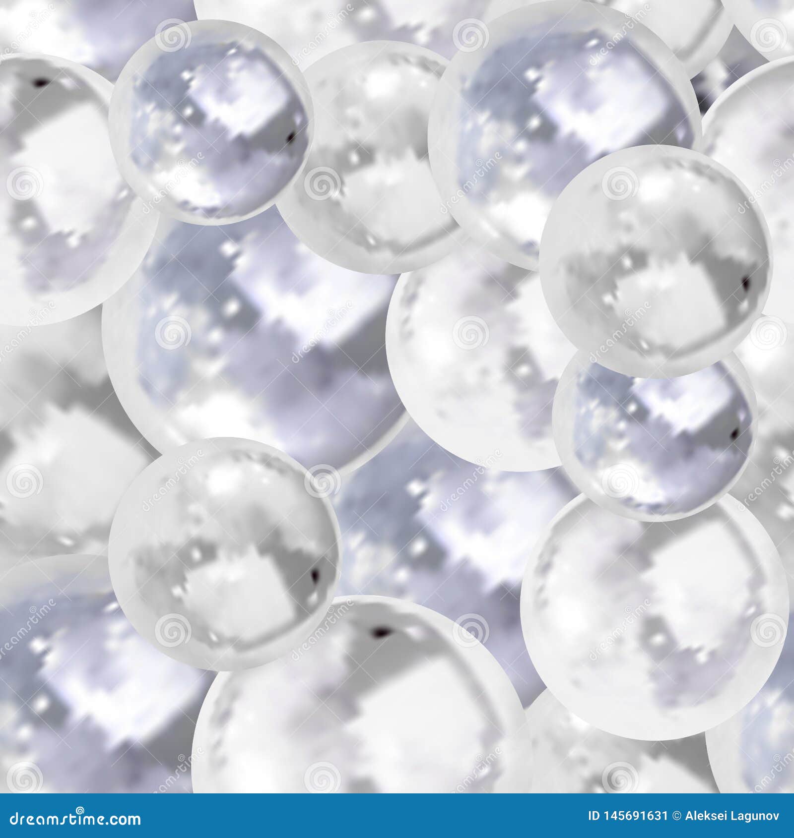 Vector Seamless Pattern, Bubbles Background, 3D Illustration. Stock ...