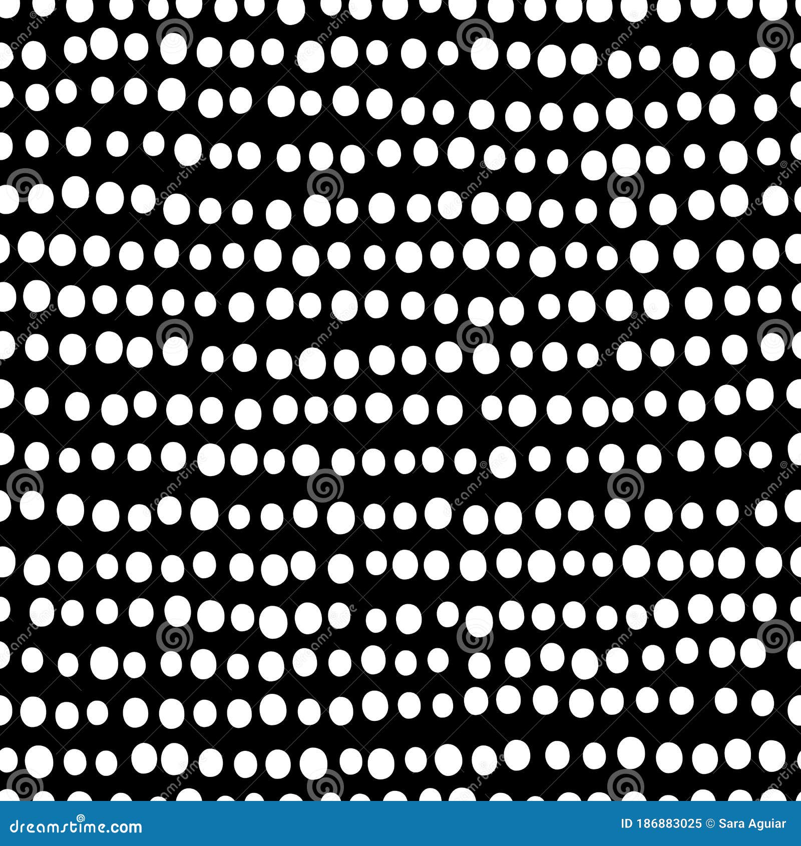 Vector Seamless Pattern with White Dots. Stock Vector - Illustration of ...