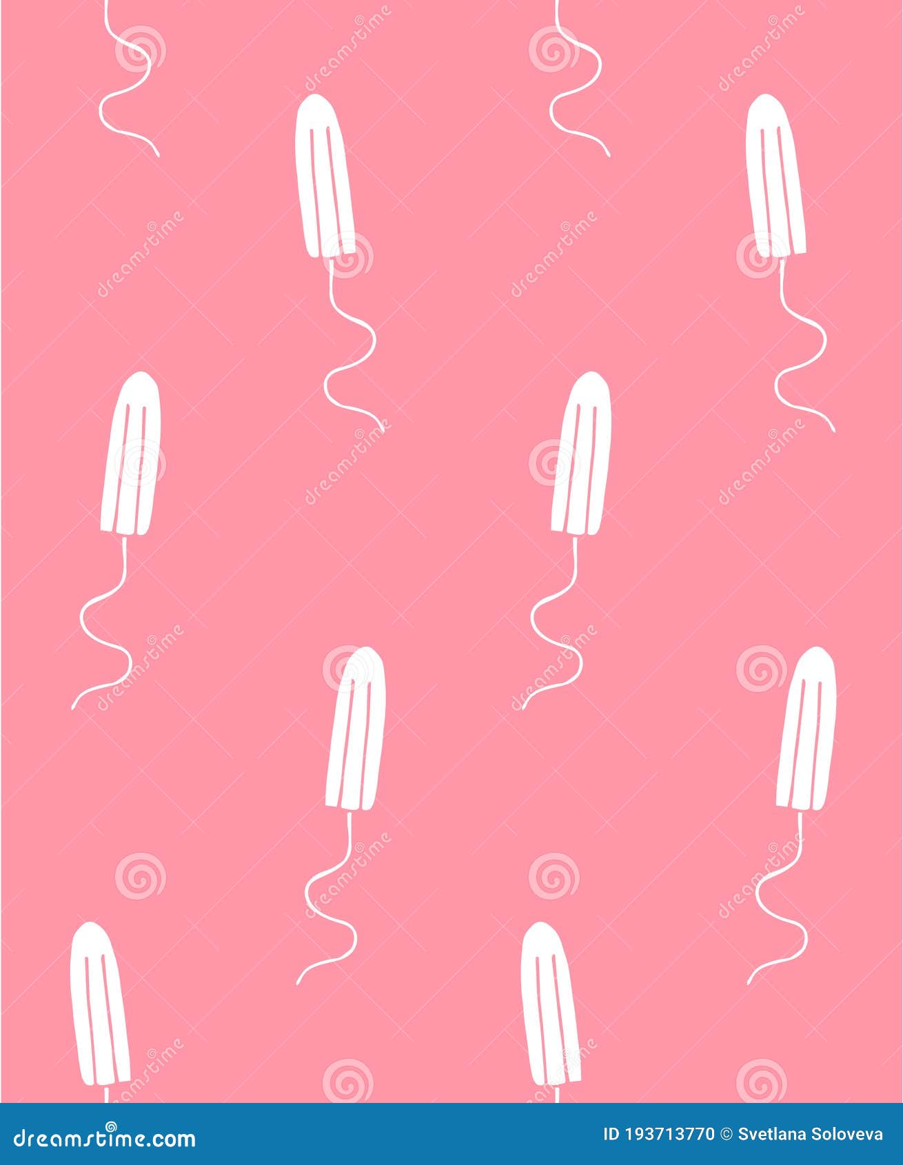 Menstrual Tampon With Thread. Black Illustration For Periods, Female ...