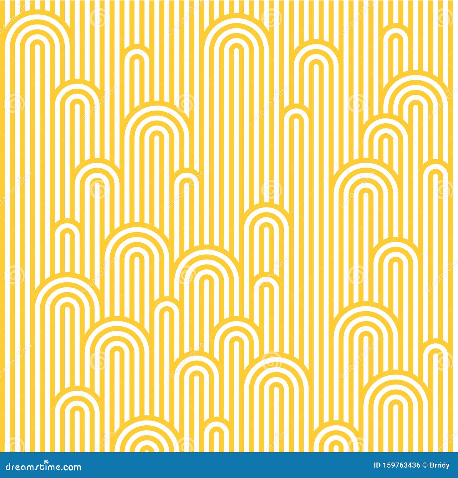 Vector Seamless Pattern with White and Yellow Waves. Minimalist Texture ...