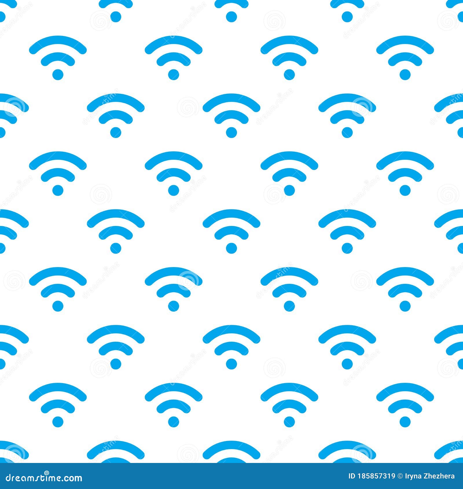Vector Seamless Pattern with Wi-Fi Symbol. Stock Vector Illustration ...