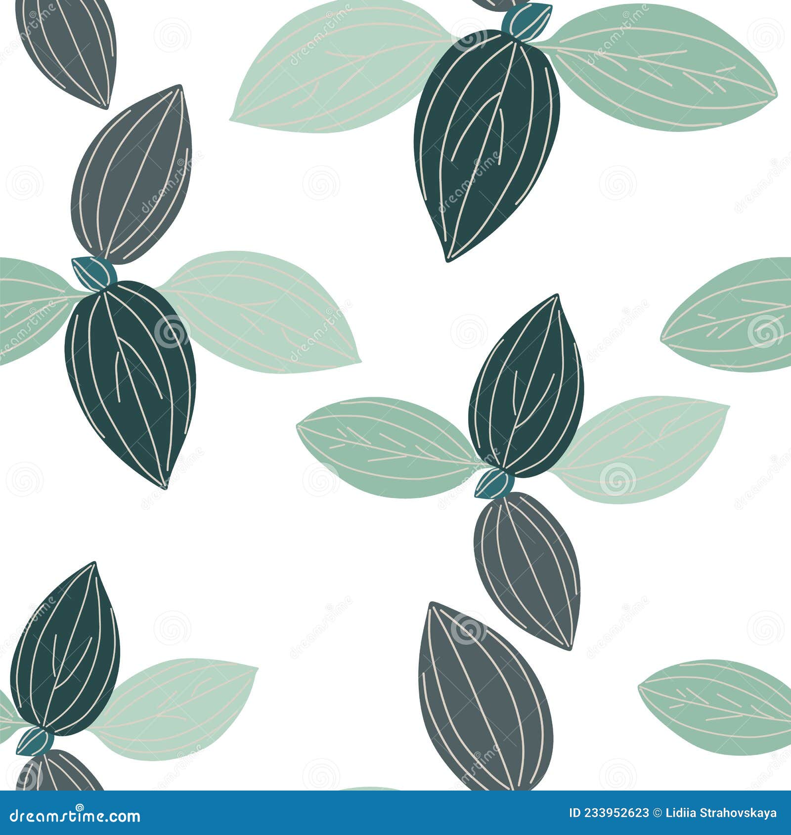 Vector Seamless. Pattern Wiht Abstract Tropical Leavers Stock Vector ...