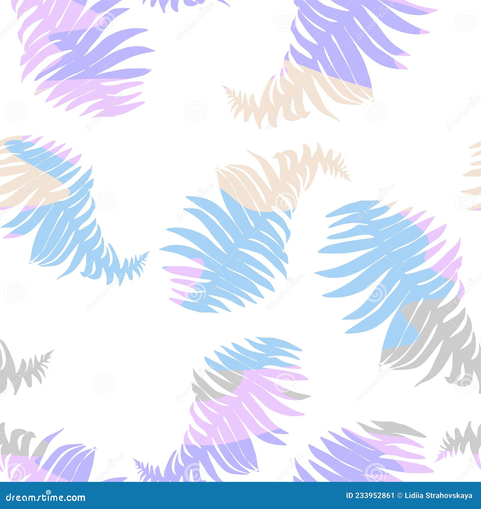 Vector Seamless. Pattern Wiht Abstract Tropical Leavers Stock Vector ...