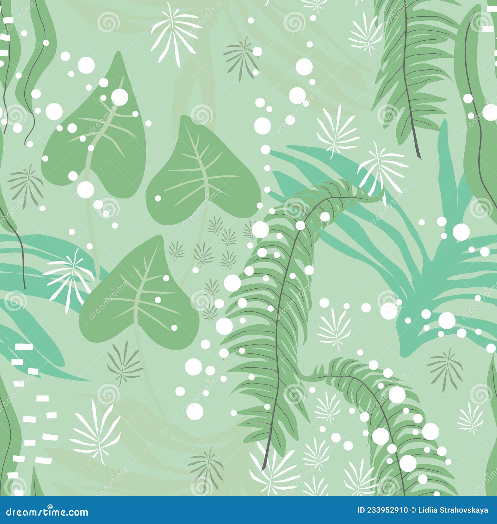 Vector Seamless. Pattern Wiht Abstract Tropical Leavers Stock Vector ...