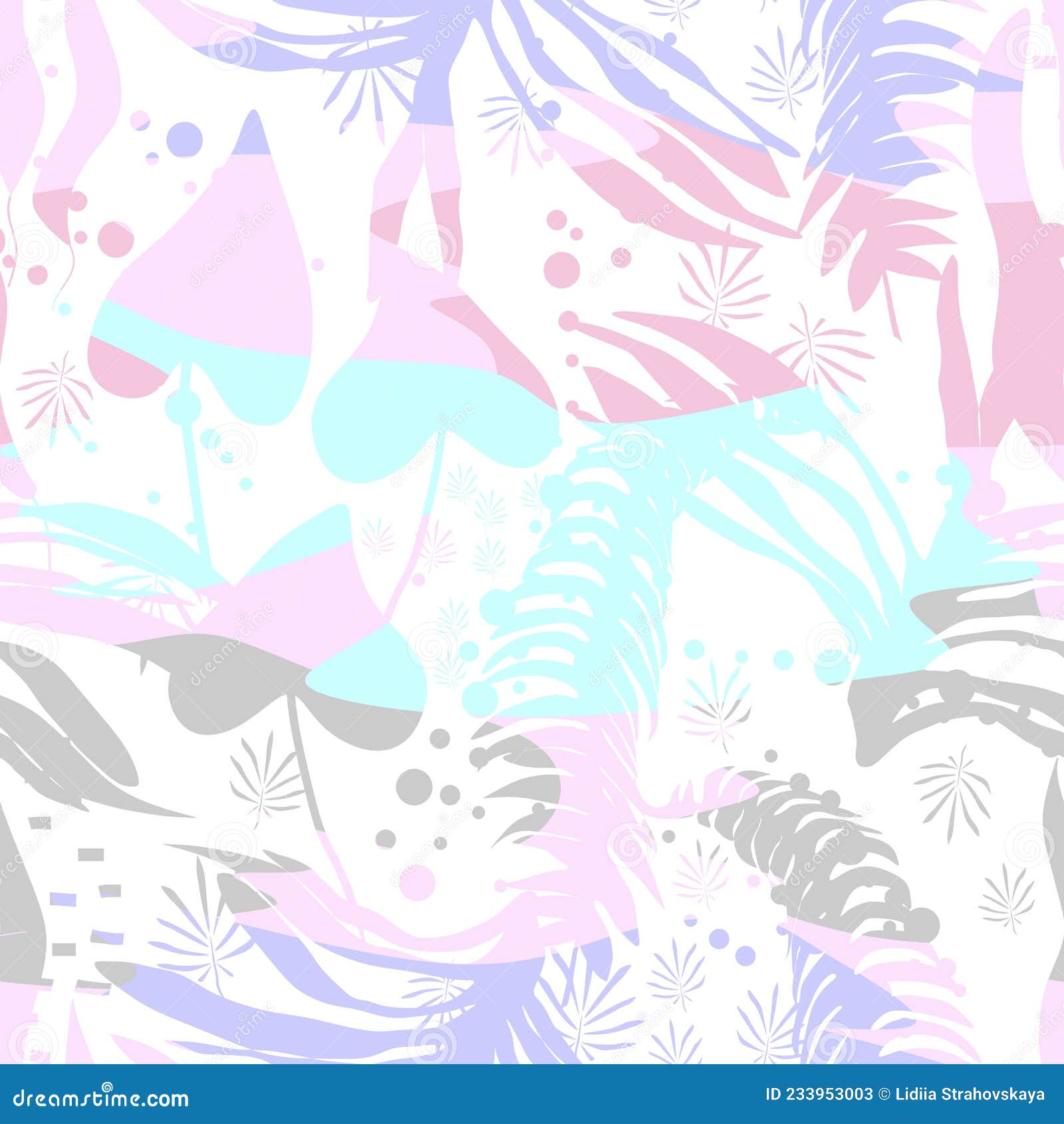 Vector Seamless. Pattern Wiht Abstract Tropical Leavers Stock Vector ...