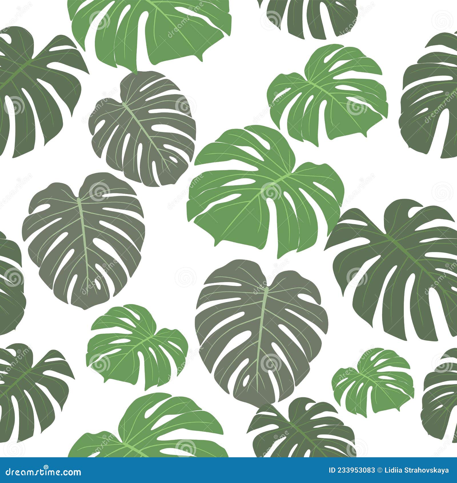Vector Seamless. Pattern Wiht Abstract Tropical Leavers Stock Vector ...