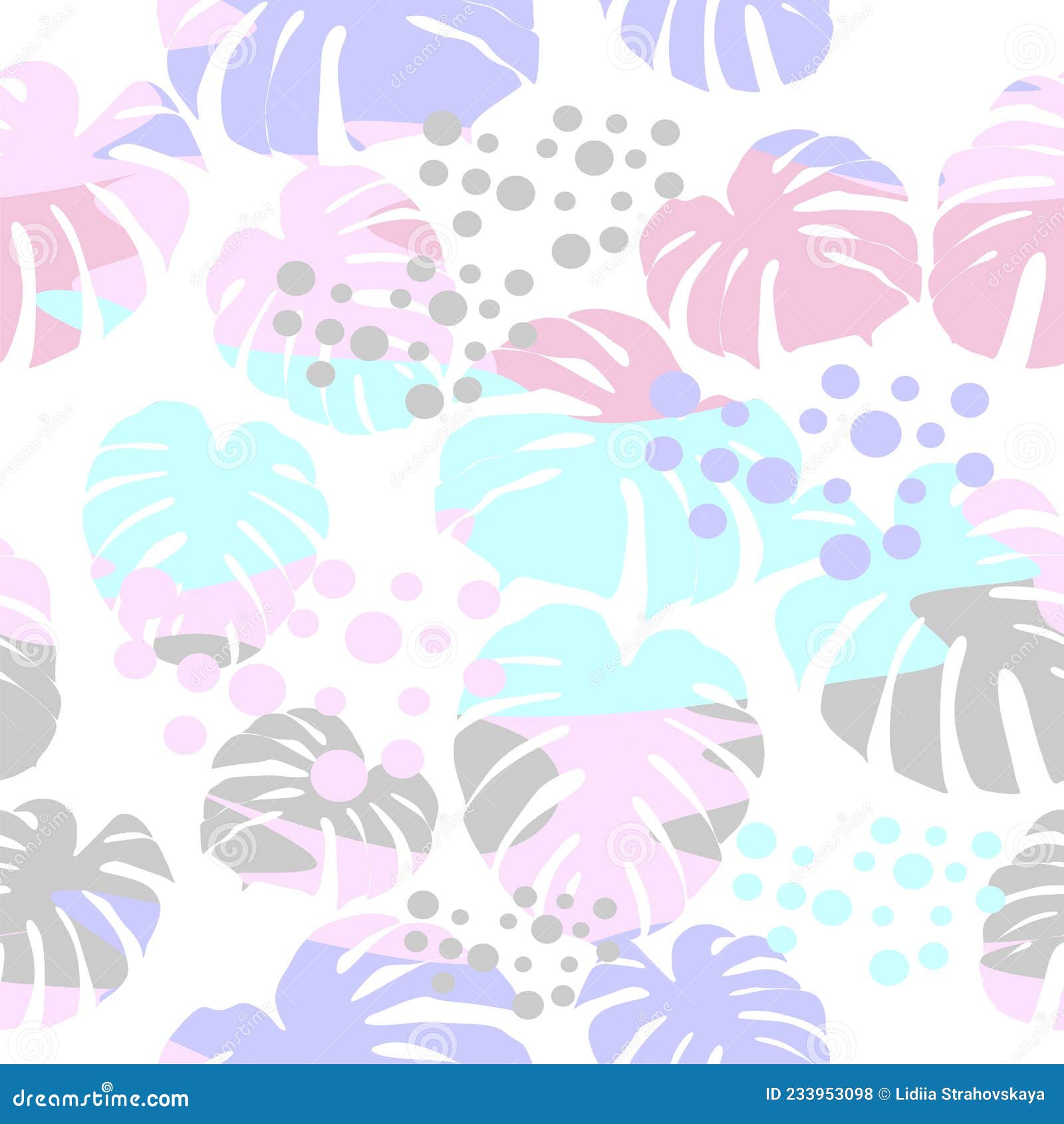 Vector Seamless. Pattern Wiht Abstract Tropical Leavers Stock Vector ...