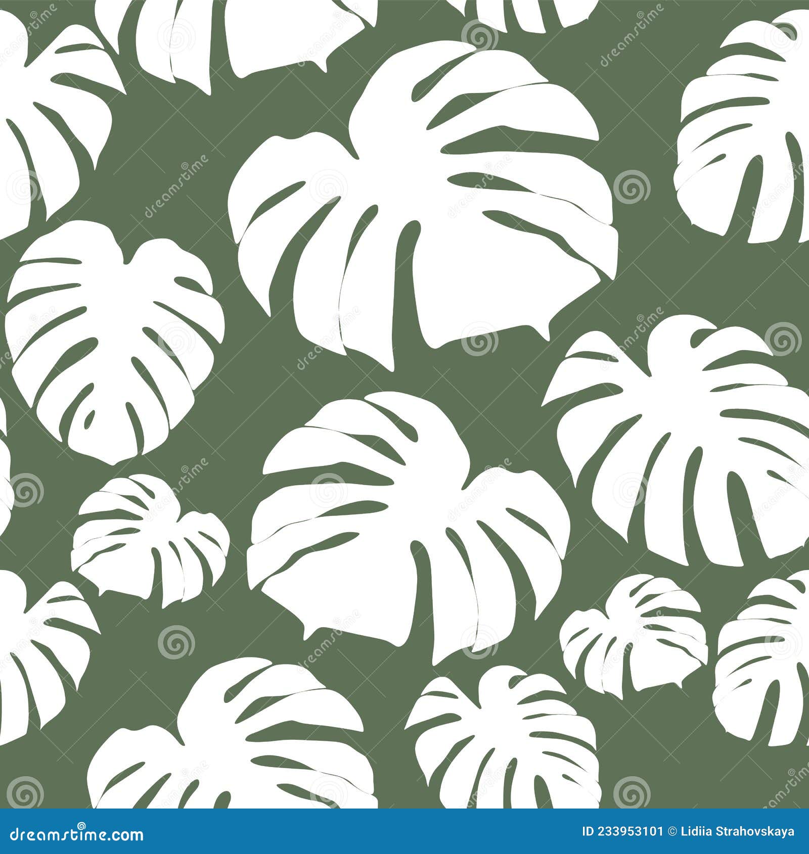 Vector Seamless. Pattern Wiht Abstract Tropical Leavers Stock Vector ...