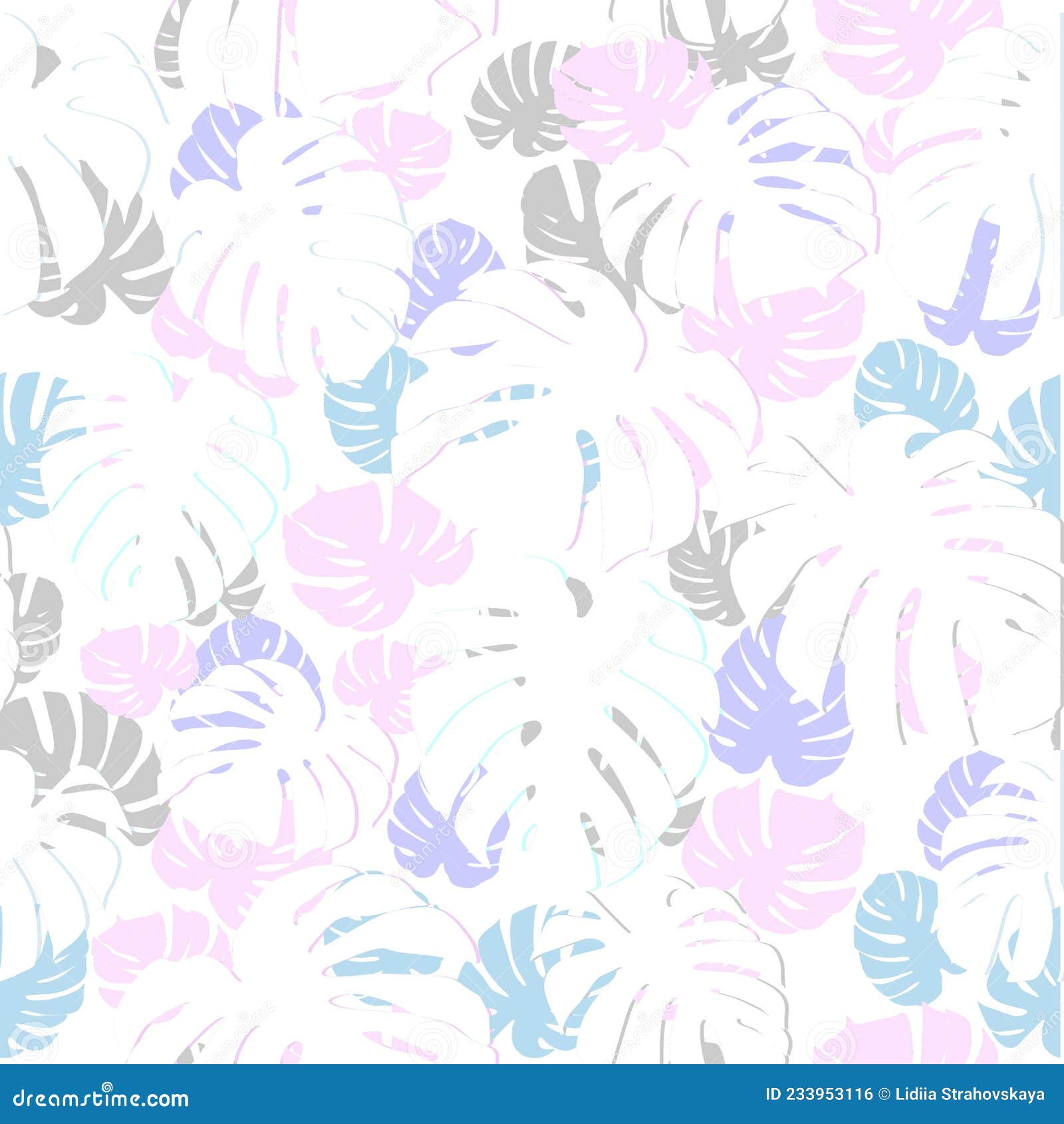 Vector Seamless. Pattern Wiht Abstract Tropical Leavers Stock Vector ...