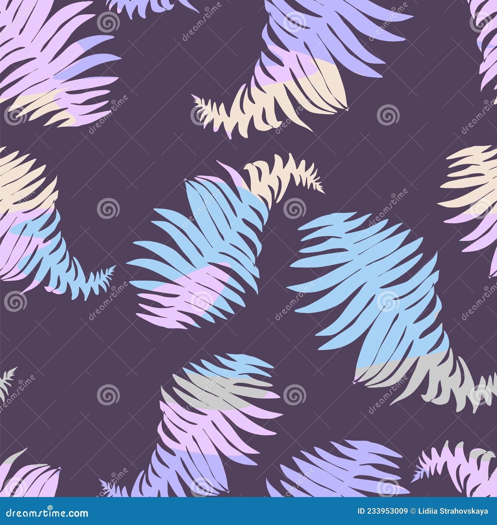 Vector Seamless. Pattern Wiht Abstract Tropical Leavers Stock Vector ...