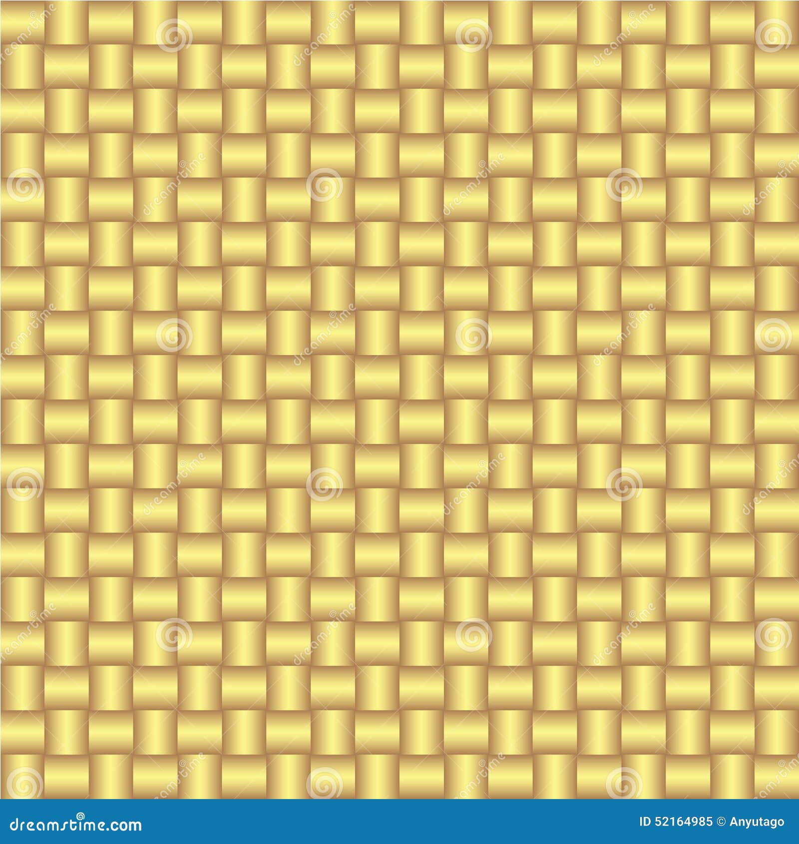 Vector Seamless Pattern Wiht Gold Weaving. Stock Vector - Illustration ...