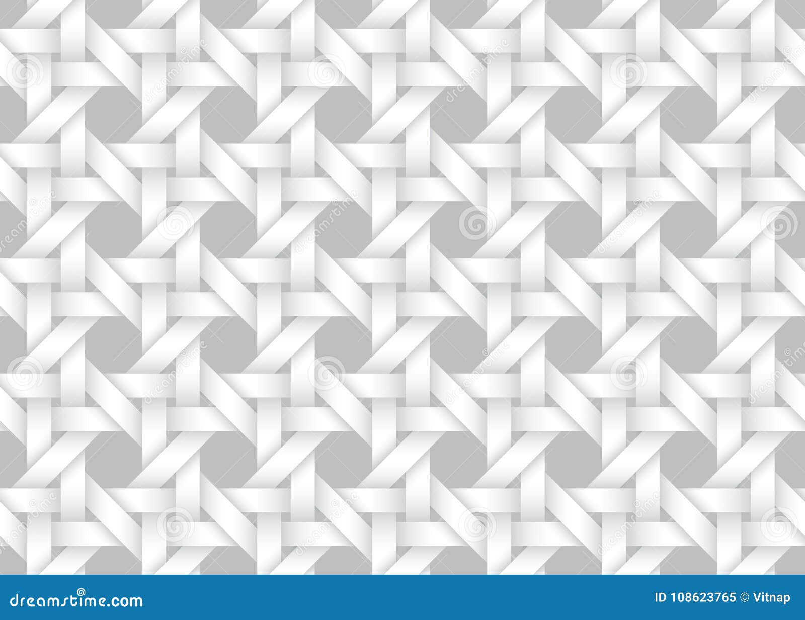 Vector Seamless Pattern of Woven Bands. White Texture. Stock Vector ...