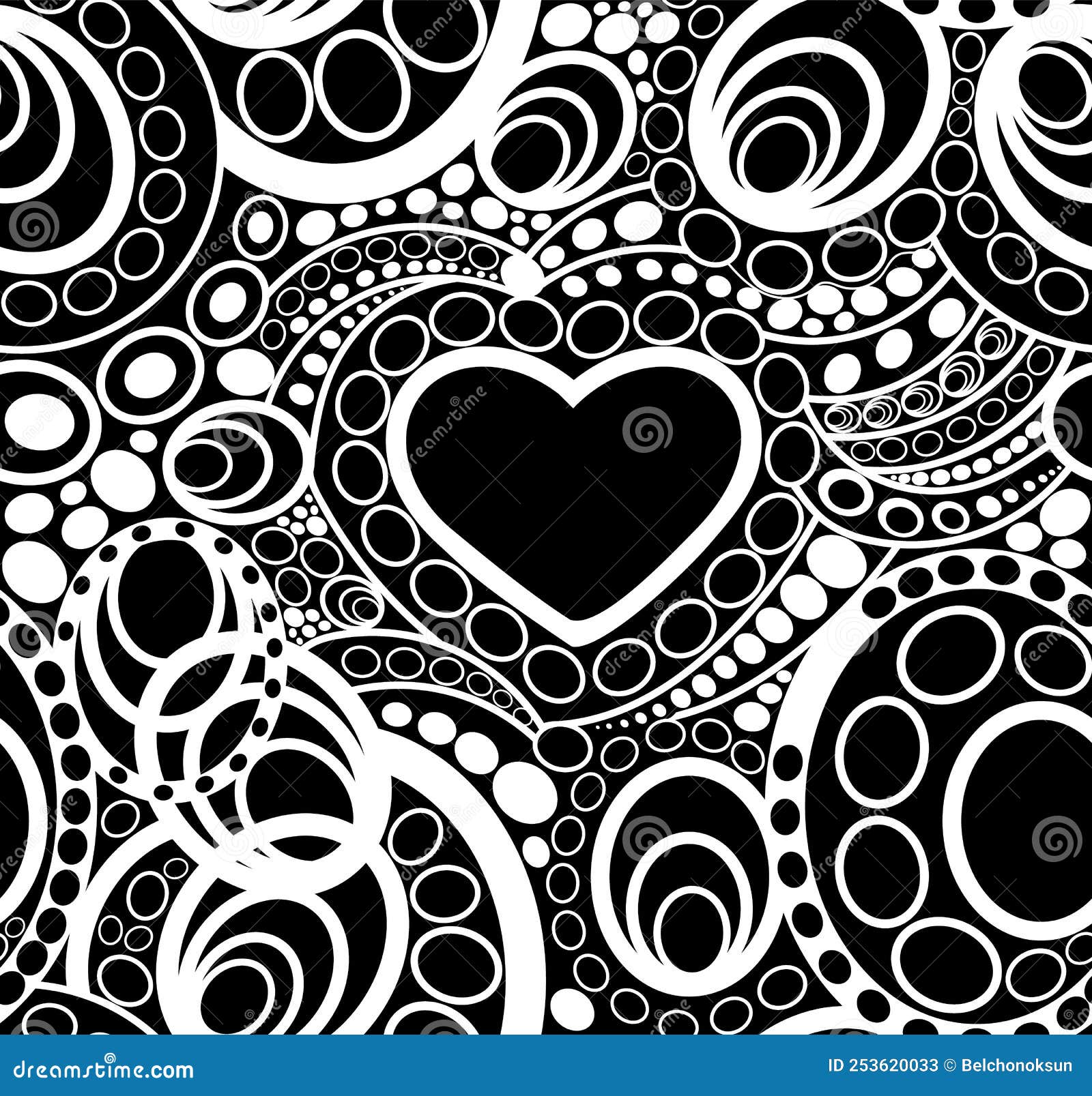 Vector Seamless Pattern Wth Handwritten Decorative Elements, Hearts ...