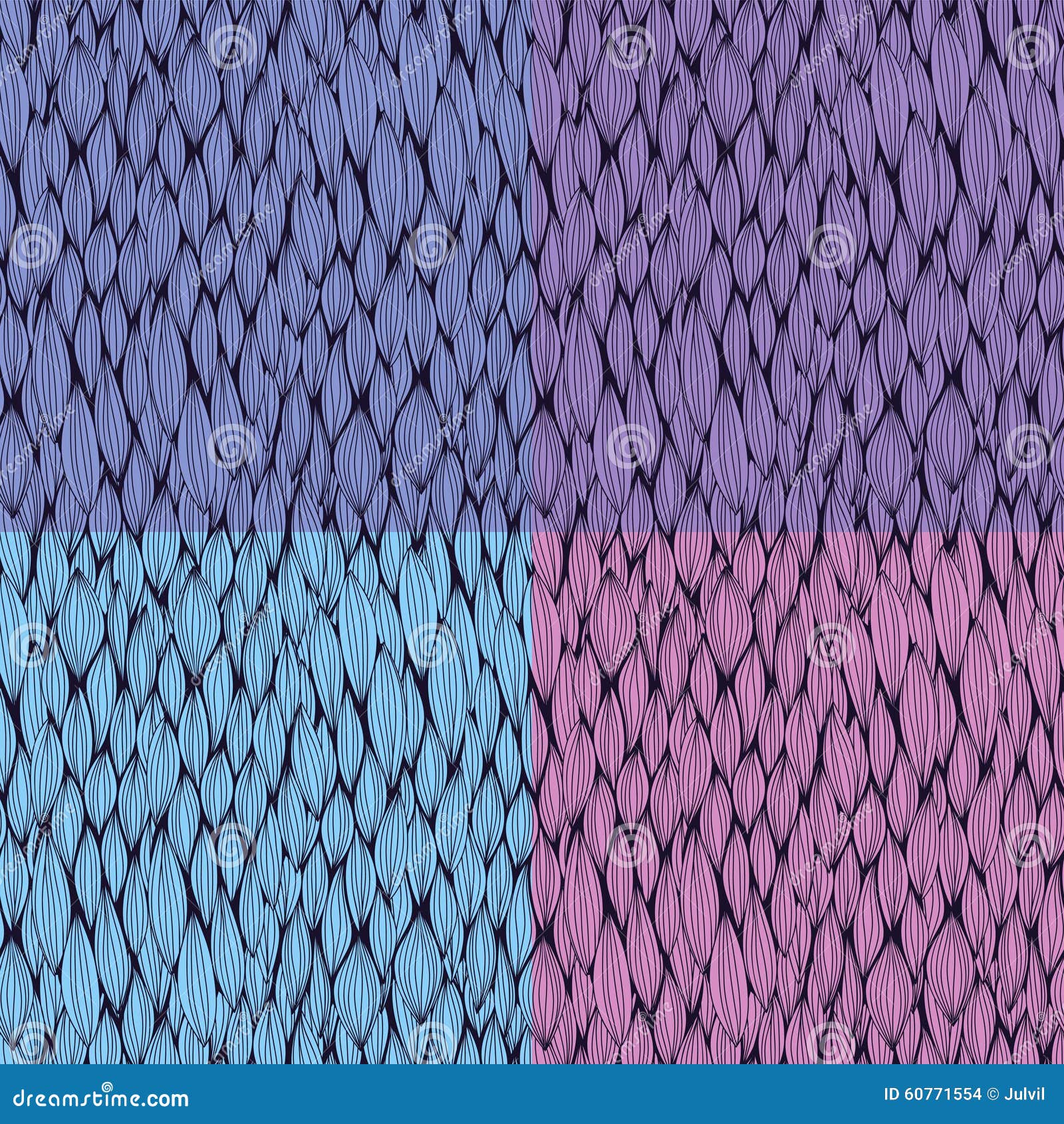 Vector Seamless Patterns with Curvy Elements Stock Vector ...