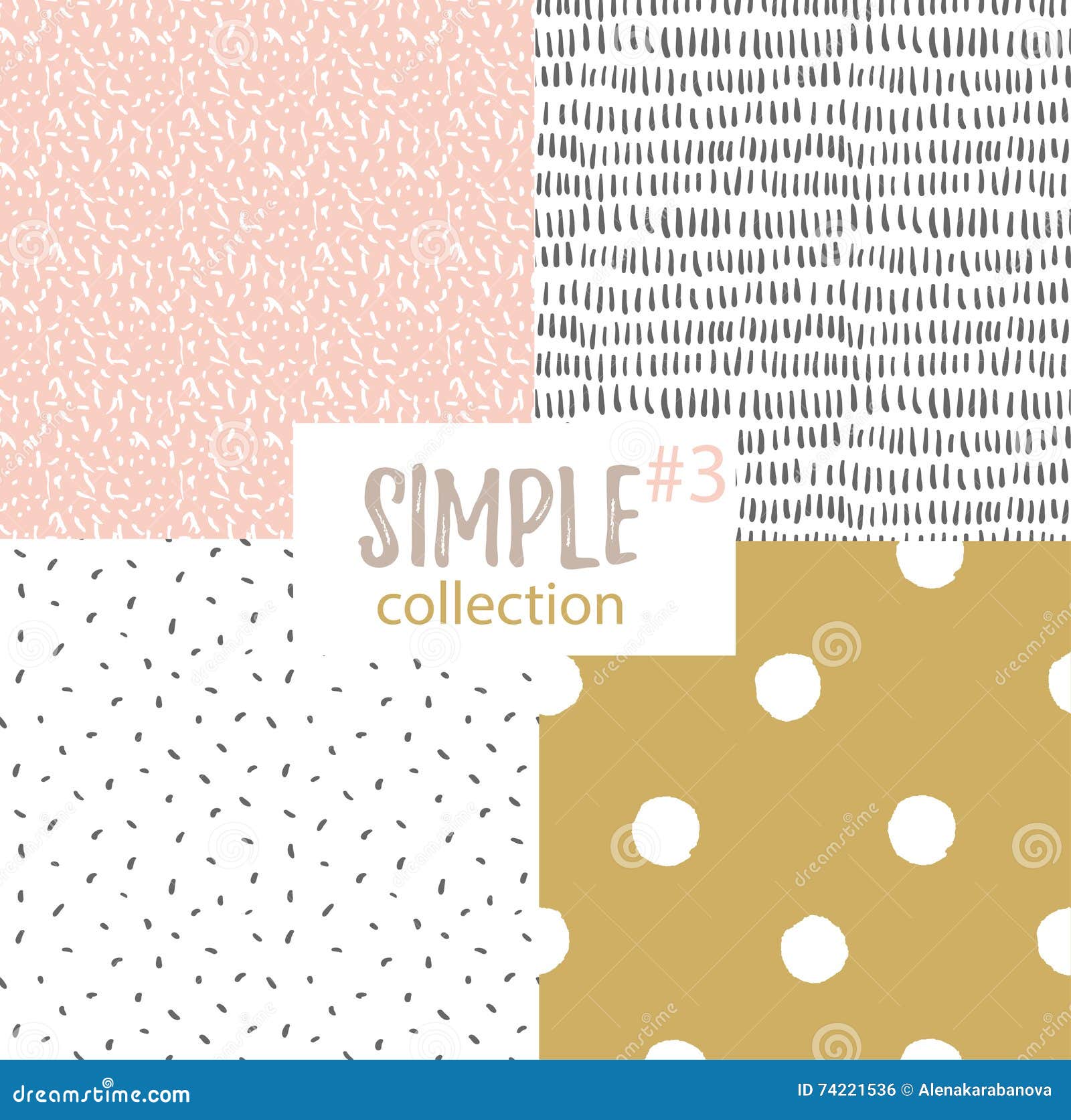 Vector Seamless Patterns with Universal Simple Textures. Stock Vector ...