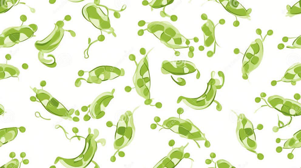 Vector Seamless Pea Pattern. Vegetable Pattern for Textiles, Culinary ...
