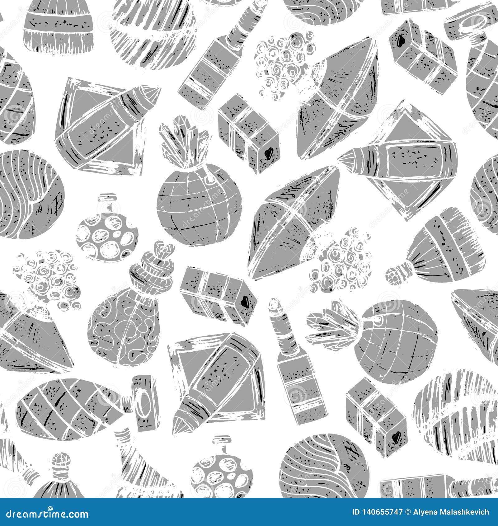 Vector Seamless Perfume Pattern. Elegant and Feminine Pattern Stock ...