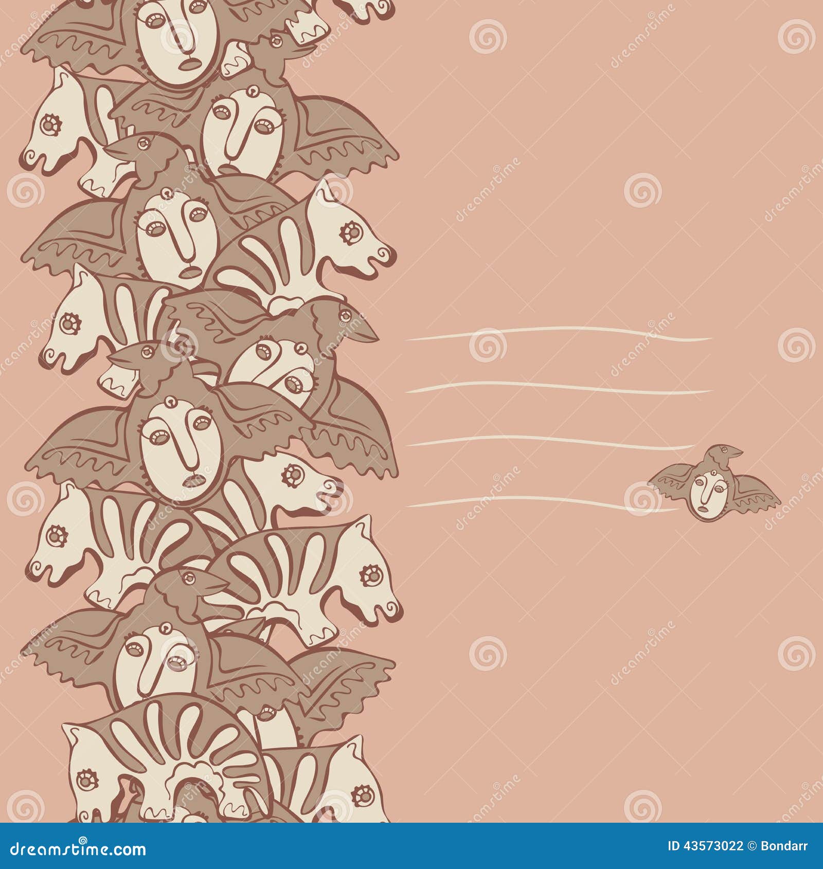 Vector Seamless Perm Animal Frame Stock Vector - Illustration of ...