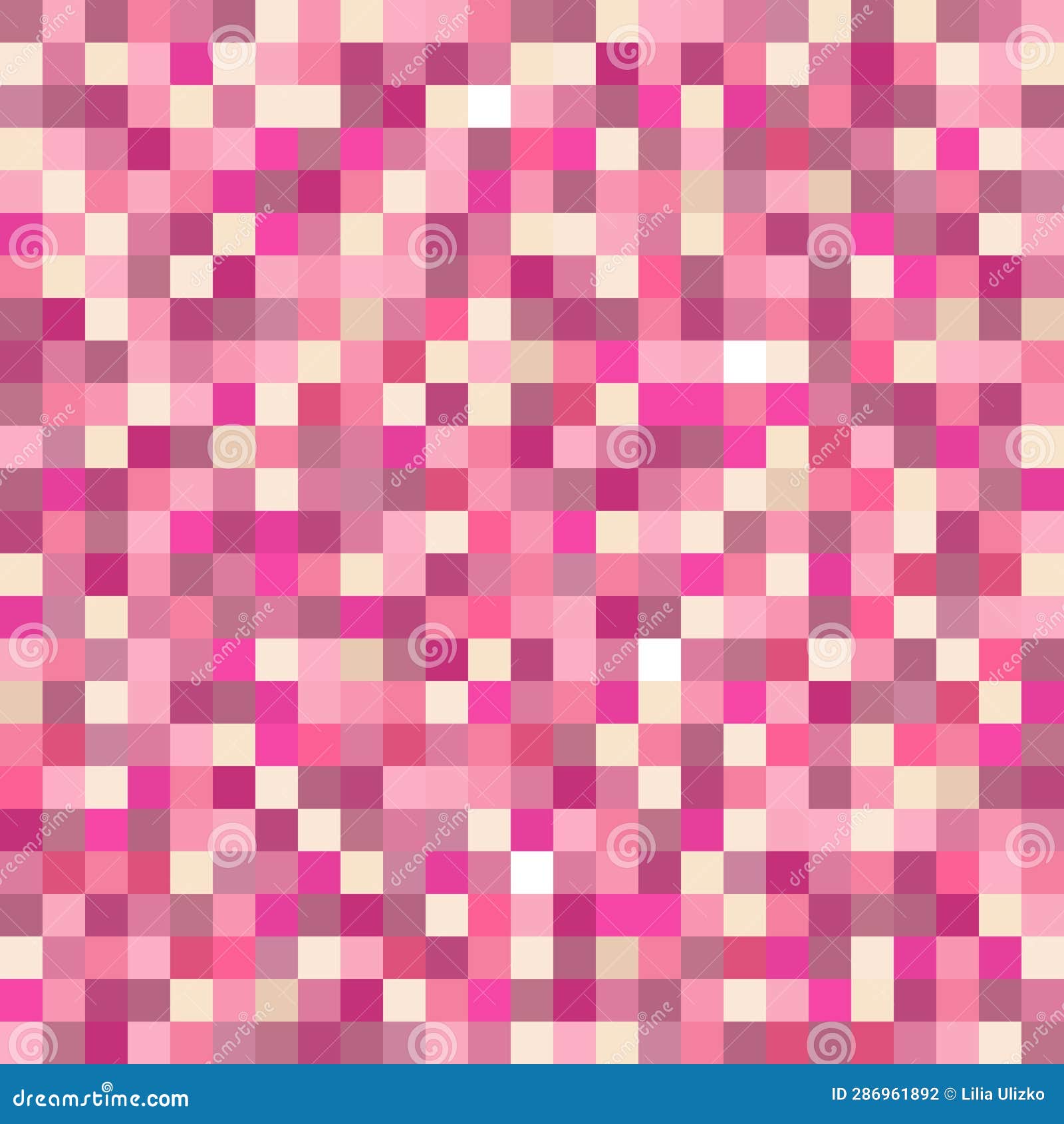 Vector Seamless Pixelated Texture in Pink Colors Stock Illustration ...