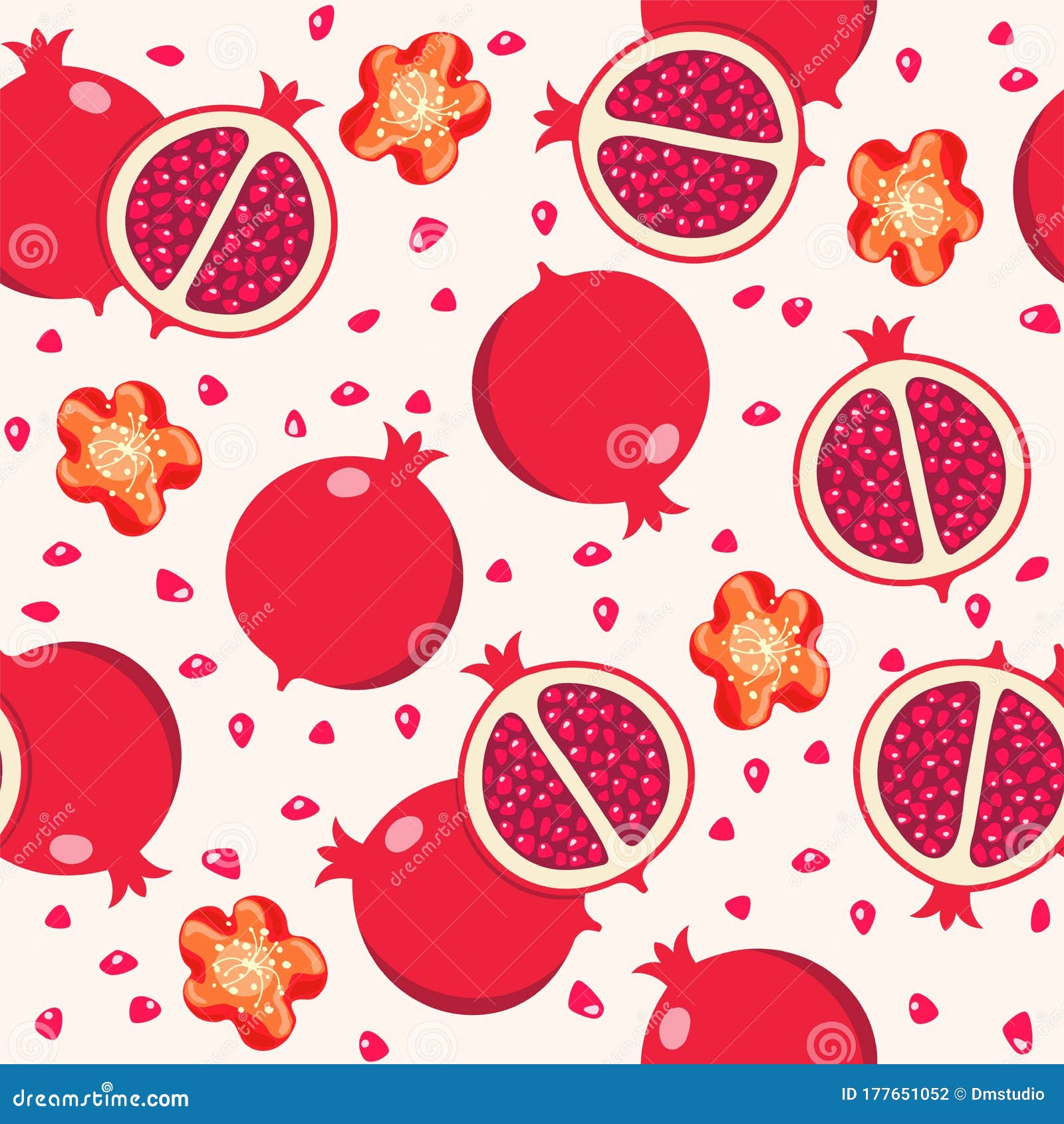 Vector Seamless Pomegranate Background Pattern Stock Vector ...