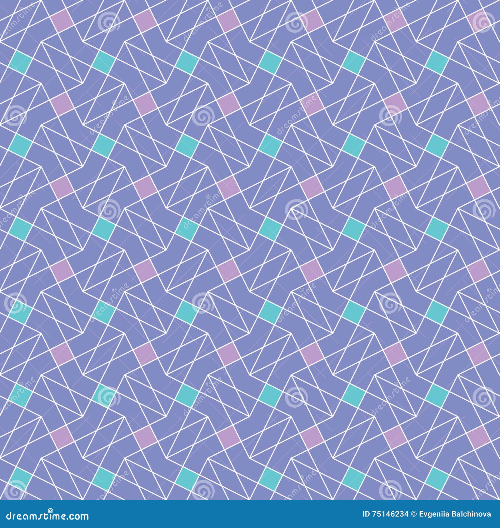 Vector Seamless Puzzle Pattern. Colored Repeating Geometric Tile Stock ...