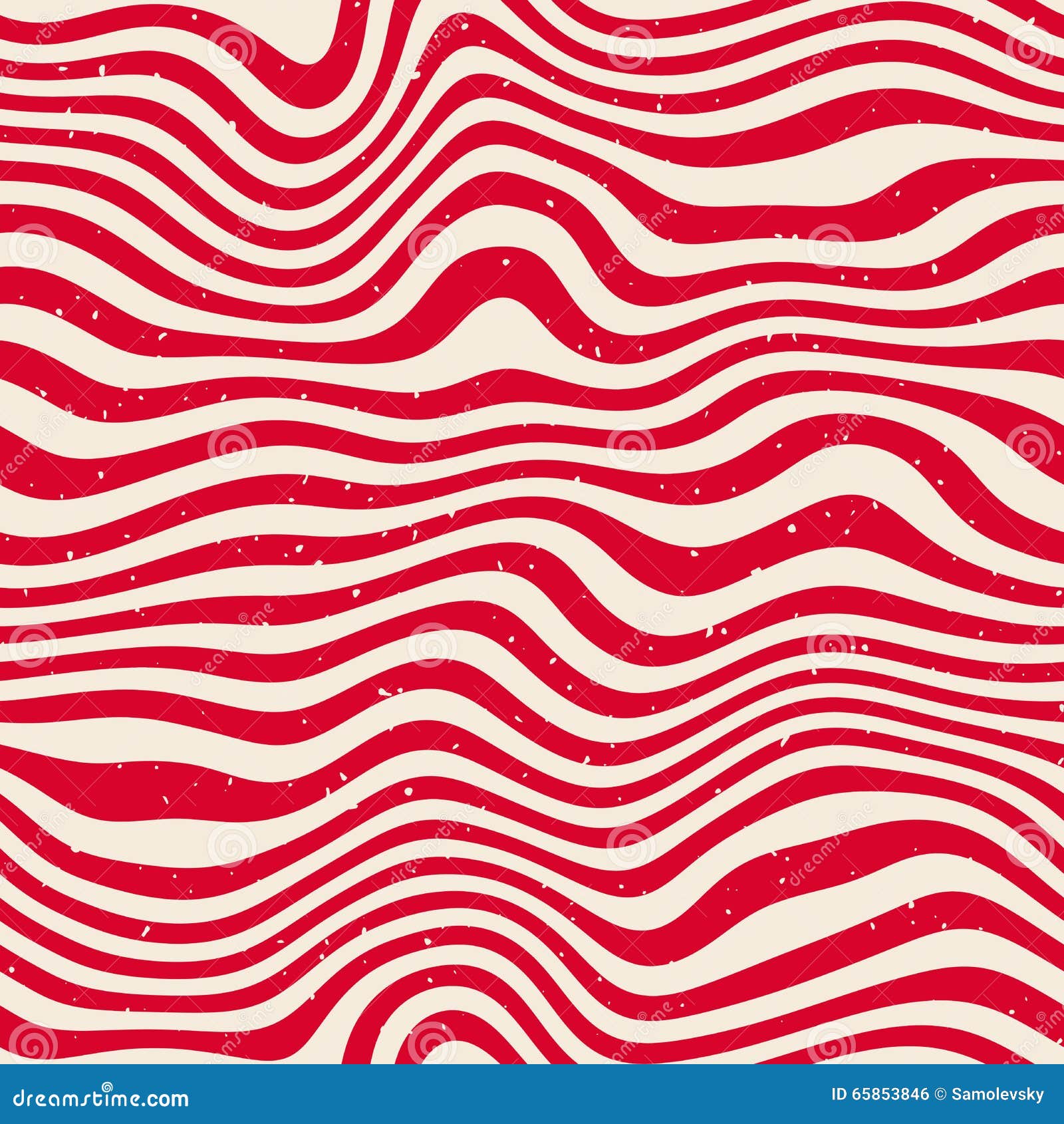 Vector Seamless Red White Wavy Distorted Lines Retro Pattern Stock ...
