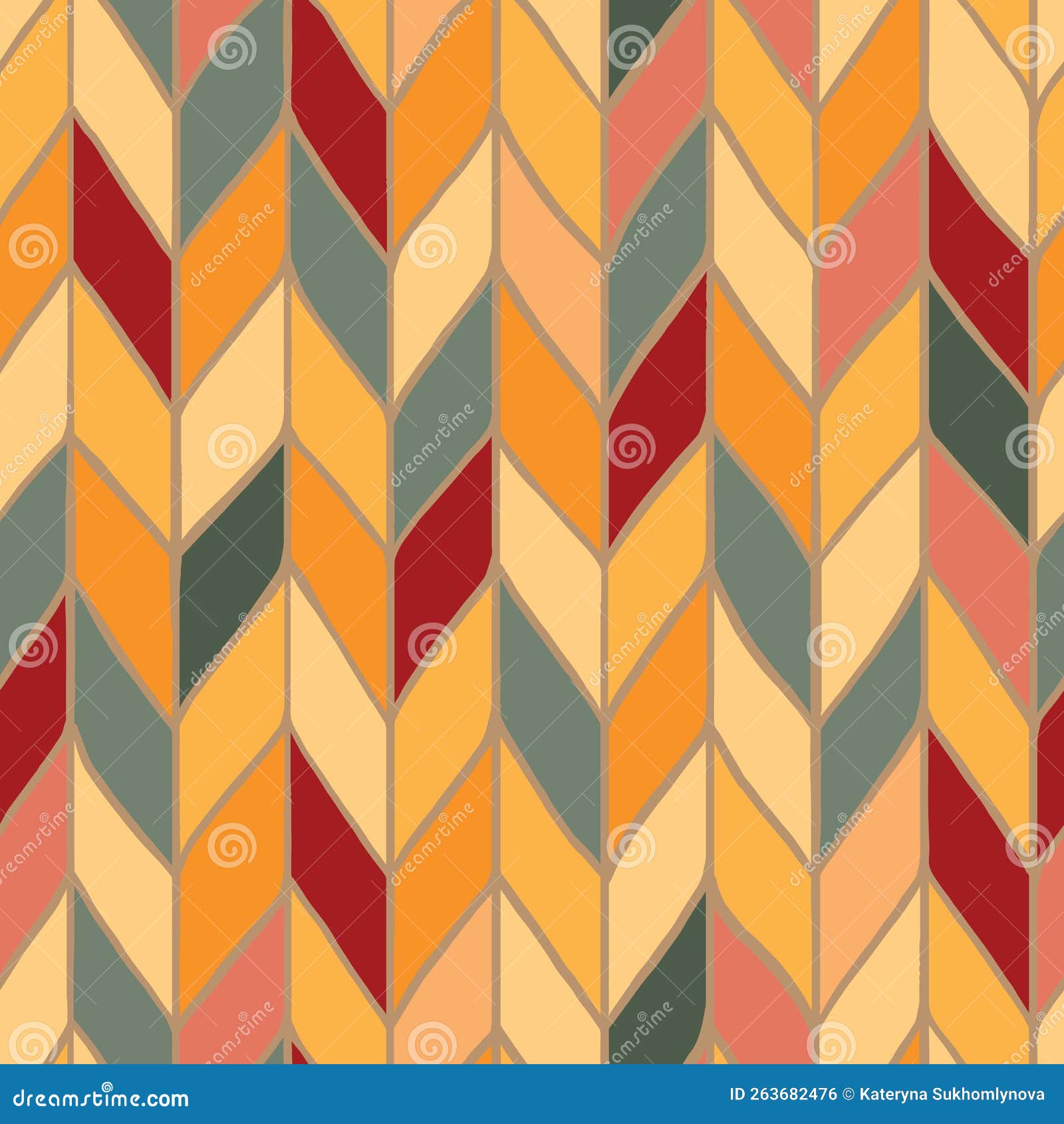 Vector Seamless Repeat Pattern Faux Knit in Fall Colors Stock ...