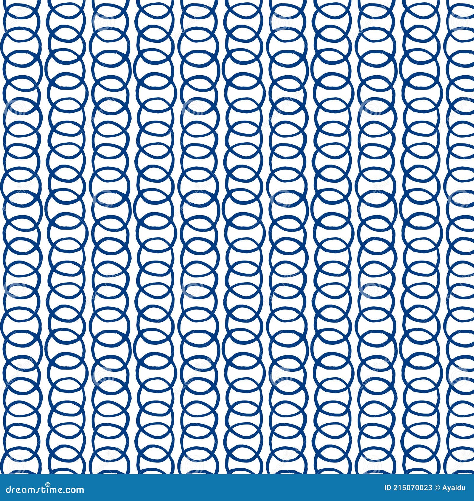 Vector Seamless Repeating Pattern of Intertwining Blue Rings on a White ...