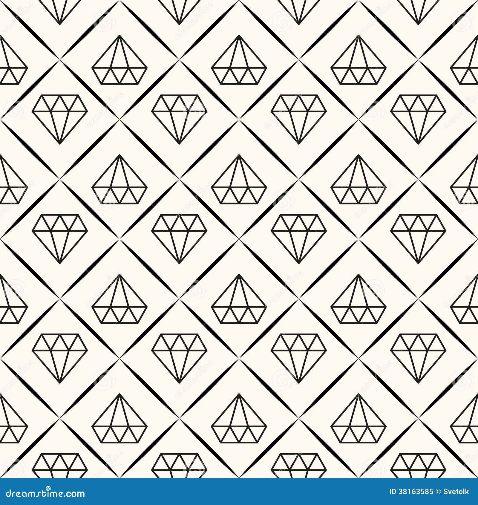 Vector Seamless Retro Pattern, with Diamonds. Stock Vector ... Vector Seamless Retro Pattern, with Diamonds. Stock Vector ...
