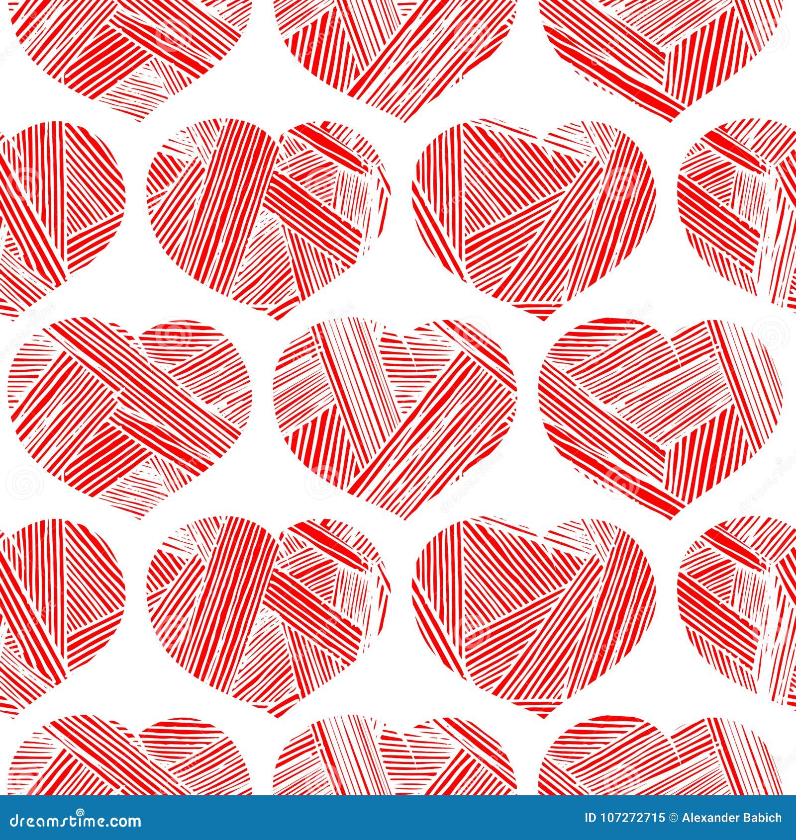 Vintage Pattern with Hearts Stock Vector - Illustration of graphic ...