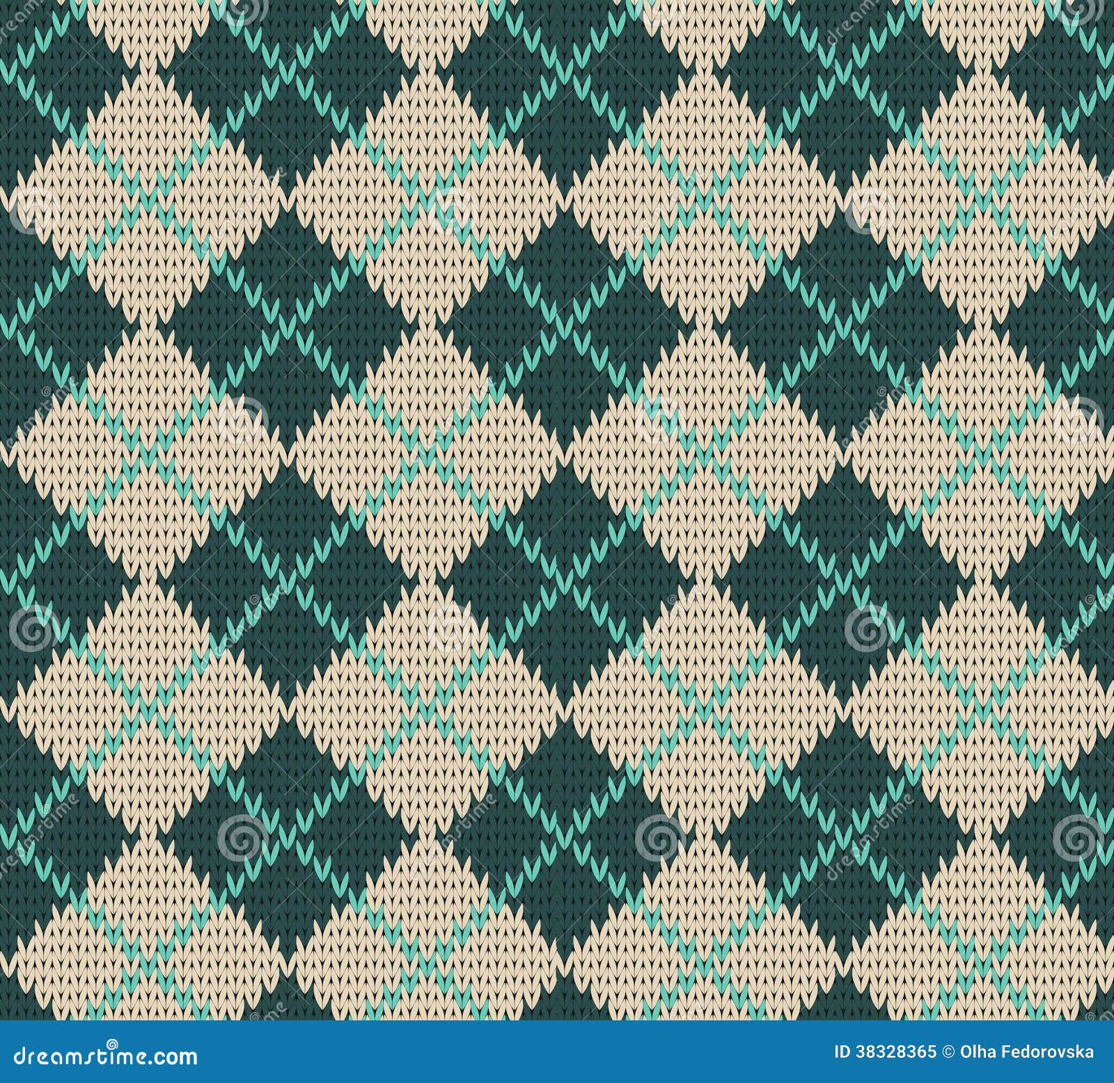 Vector Seamless Rhombus Blue Color Knitted Pattern Stock Vector ...