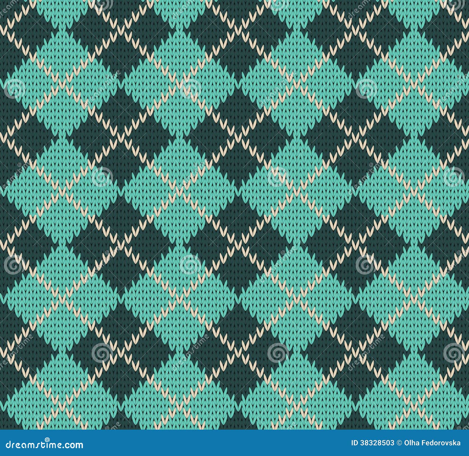 Vector Seamless Rhombus Blue Color Knitted Pattern Stock Vector ...