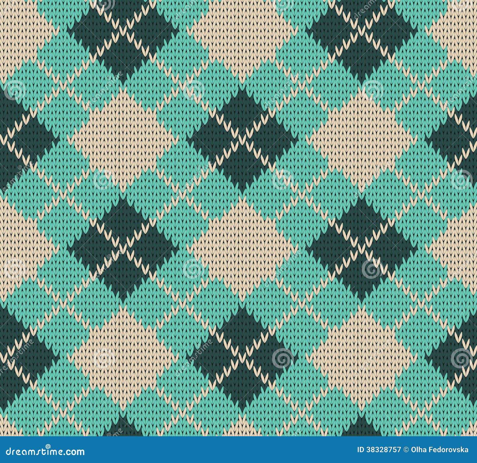 Seamless Rhombus Knitting Pattern Cartoon Vector | CartoonDealer.com ...