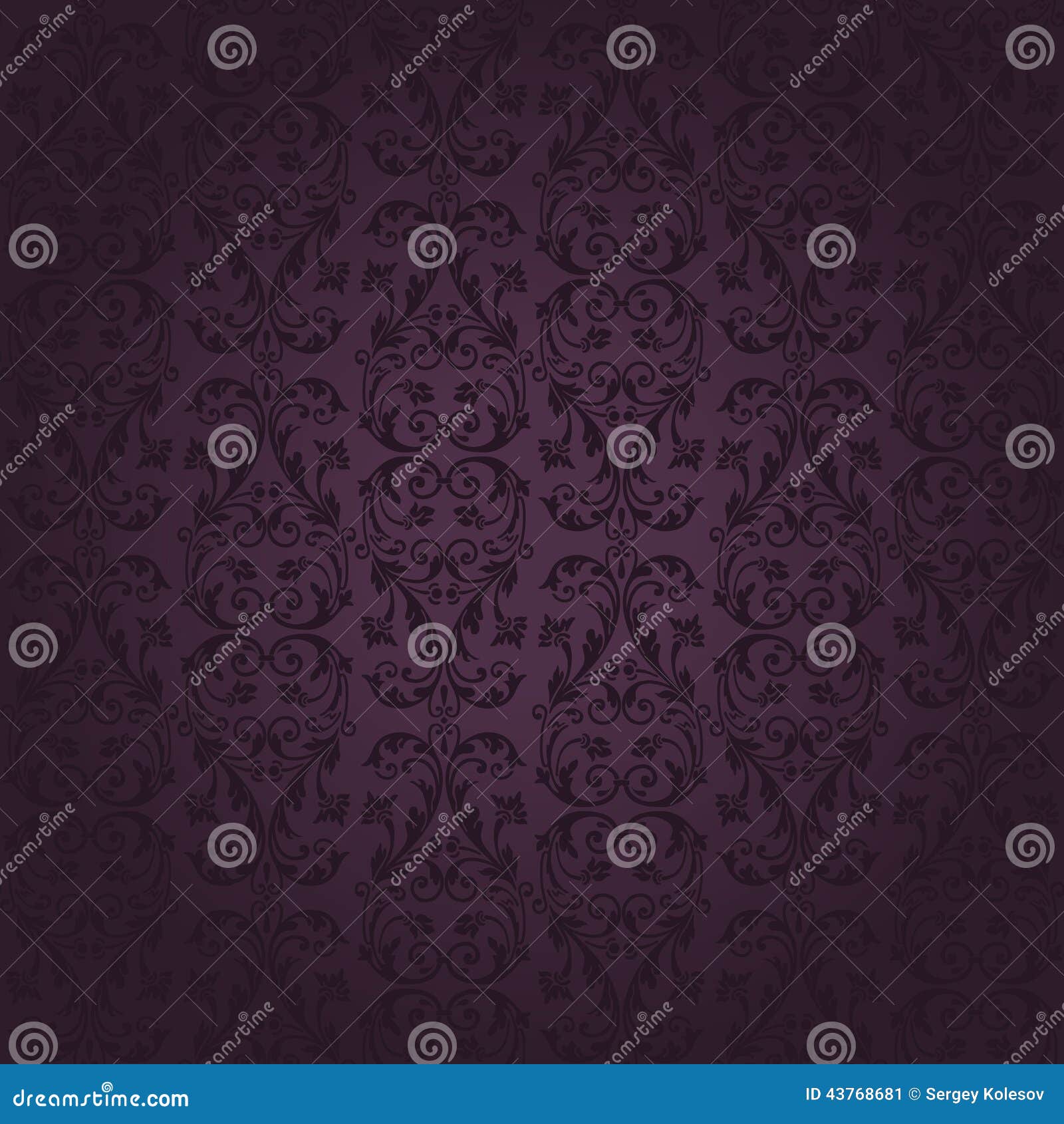 Vector Seamless Rich Background in Renaissance Style. Floral Pat Stock ...