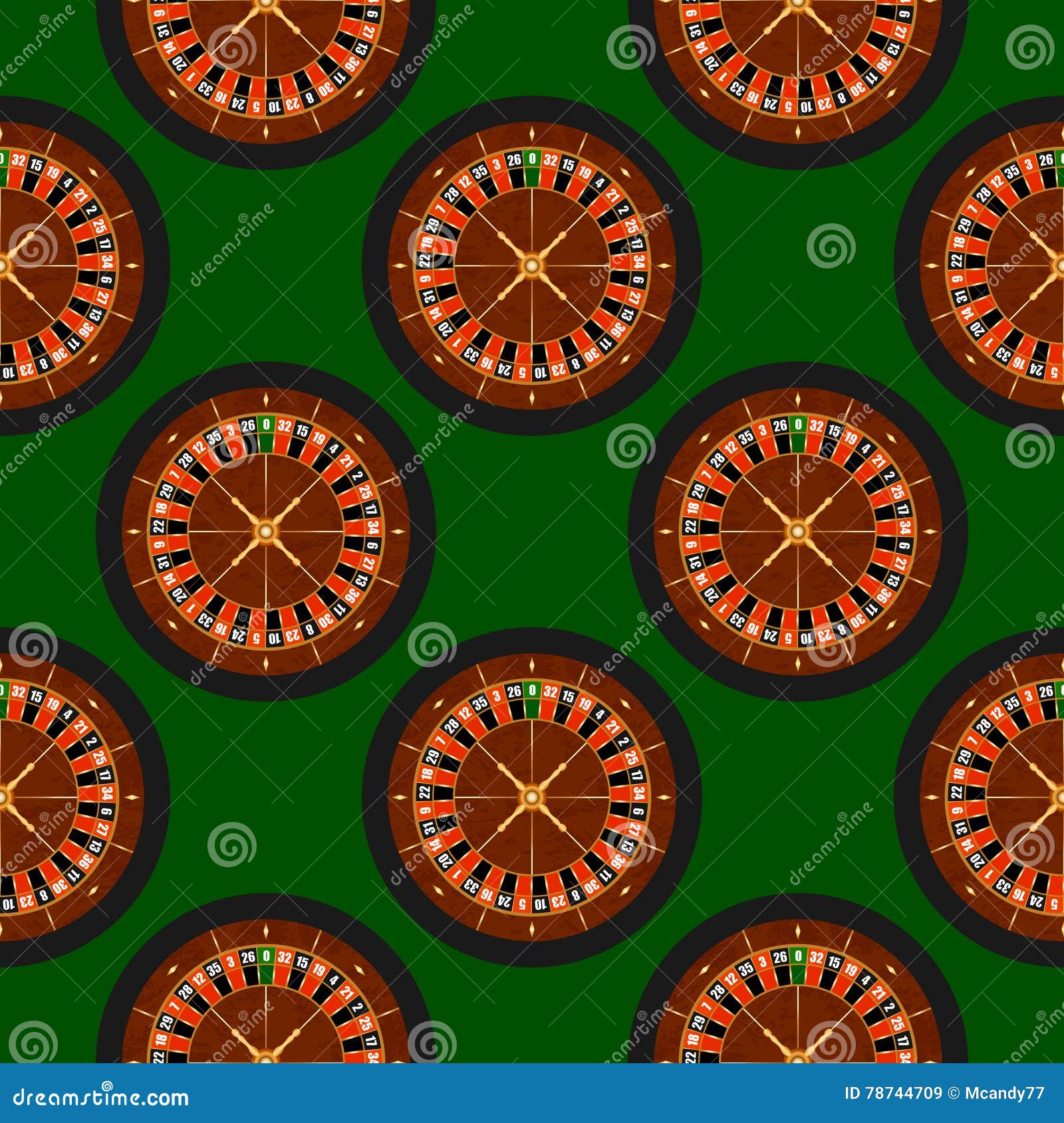 Vector Seamless Roulette Background Stock Vector - Illustration of ...