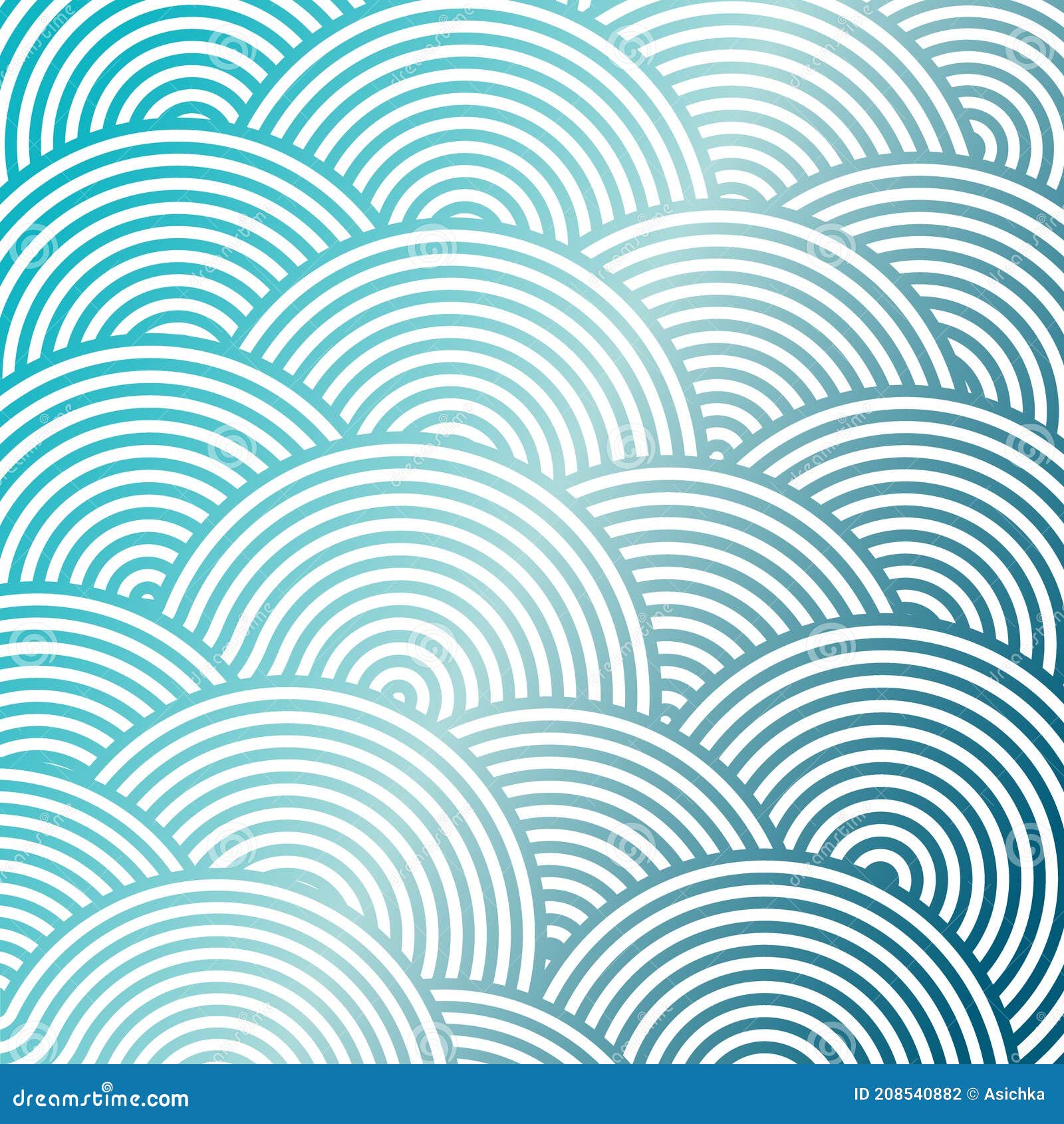 Vector Seamless Rounded Arc Concentric Circles Pattern Abstract ...