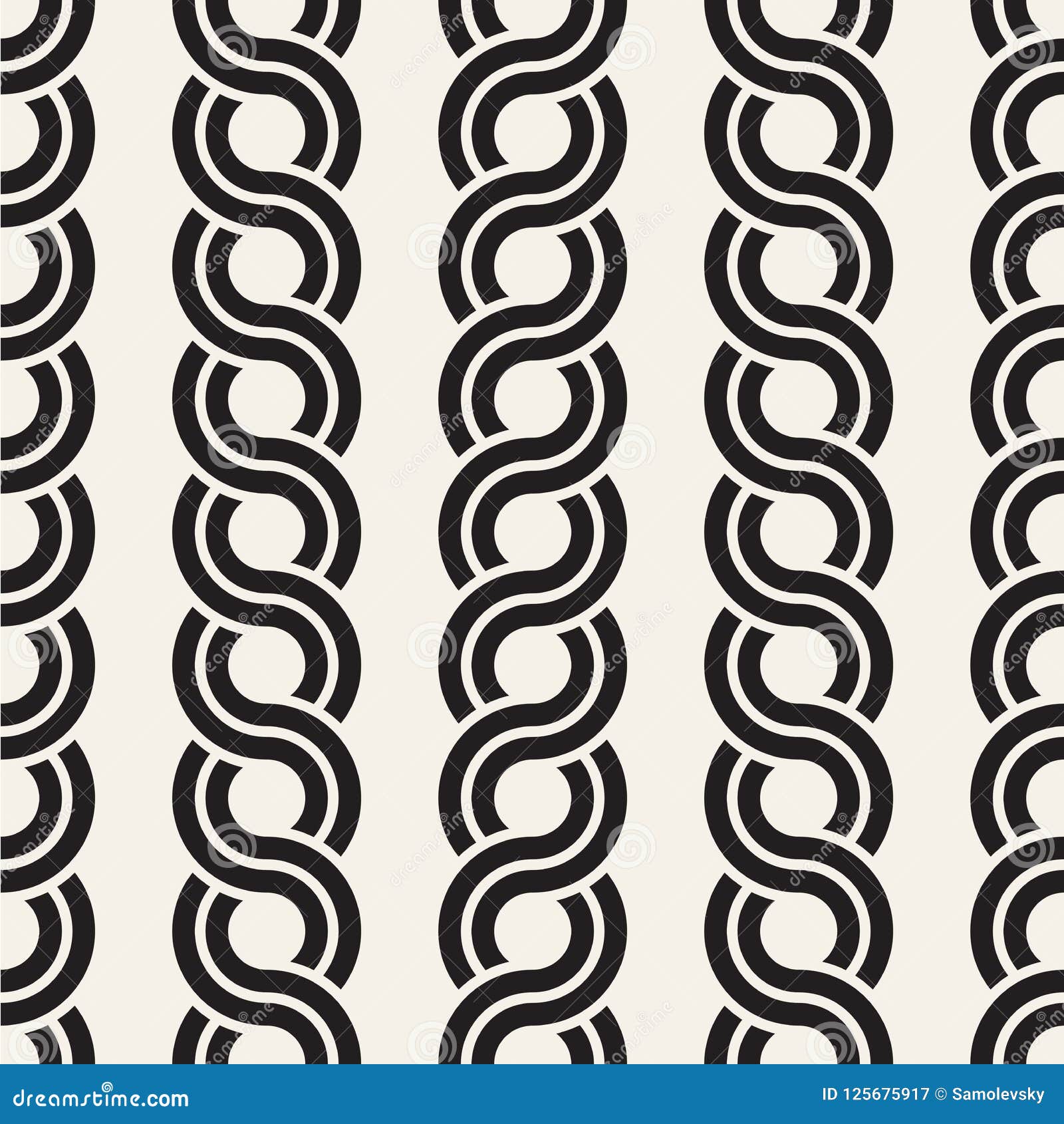 Vector Seamless Rounded Interlacing Lines Pattern. Modern Stylish ... Vector Seamless Rounded Interlacing Lines Pattern. Modern Stylish ...