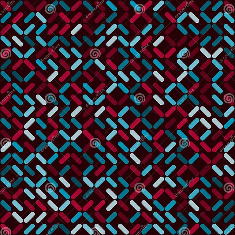 Vector Seamless Rounded Rectangles Geometric Random Position and Color ...