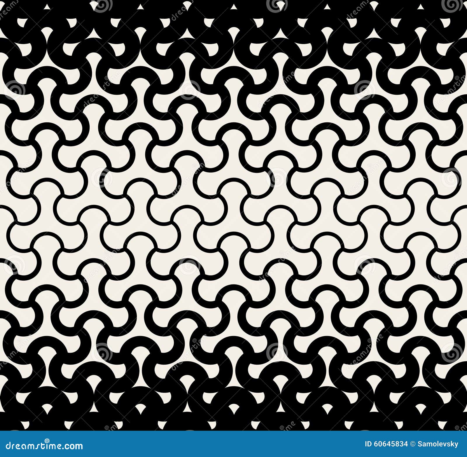 Vector Seamless Rounded Triangle Shape Halftone Pattern Stock Vector ...