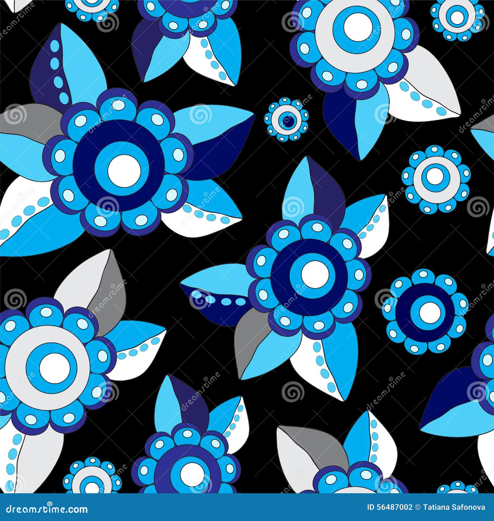 Vector Seamless Russian Flower Pattern. Slavs Design Stock Vector ...