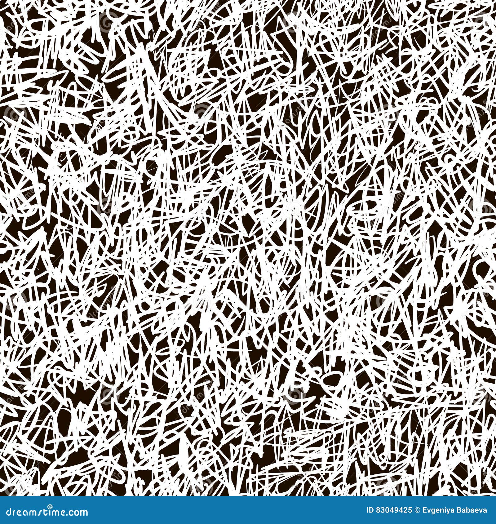 Vector Seamless Scribble Pattern, Made of Lines. Stock Vector ...