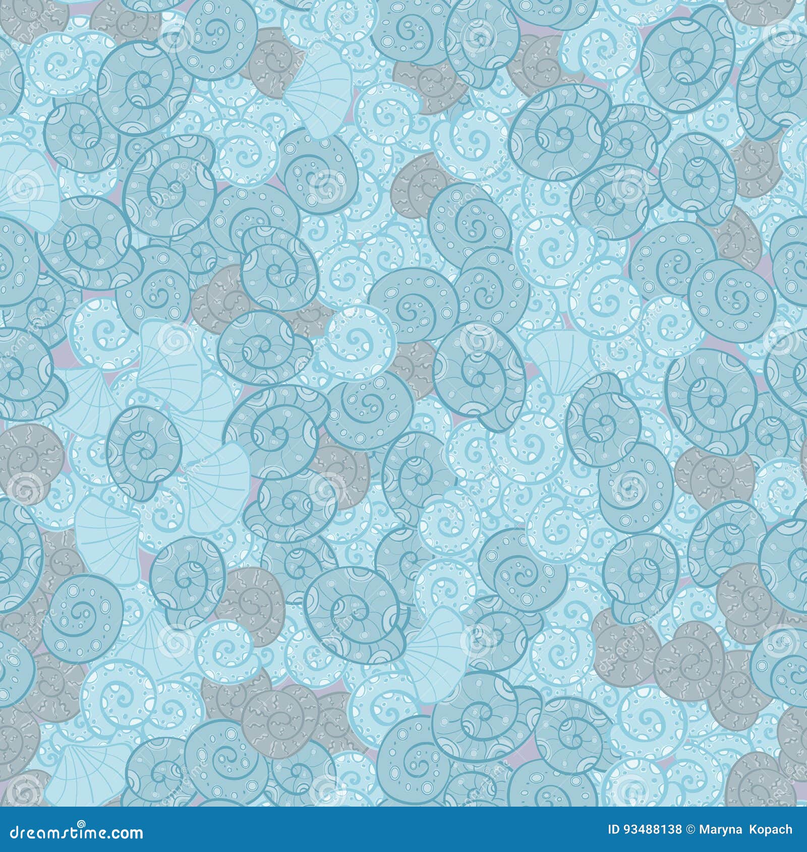 Seamless Shell Texture Cartoon Vector | CartoonDealer.com #87743115