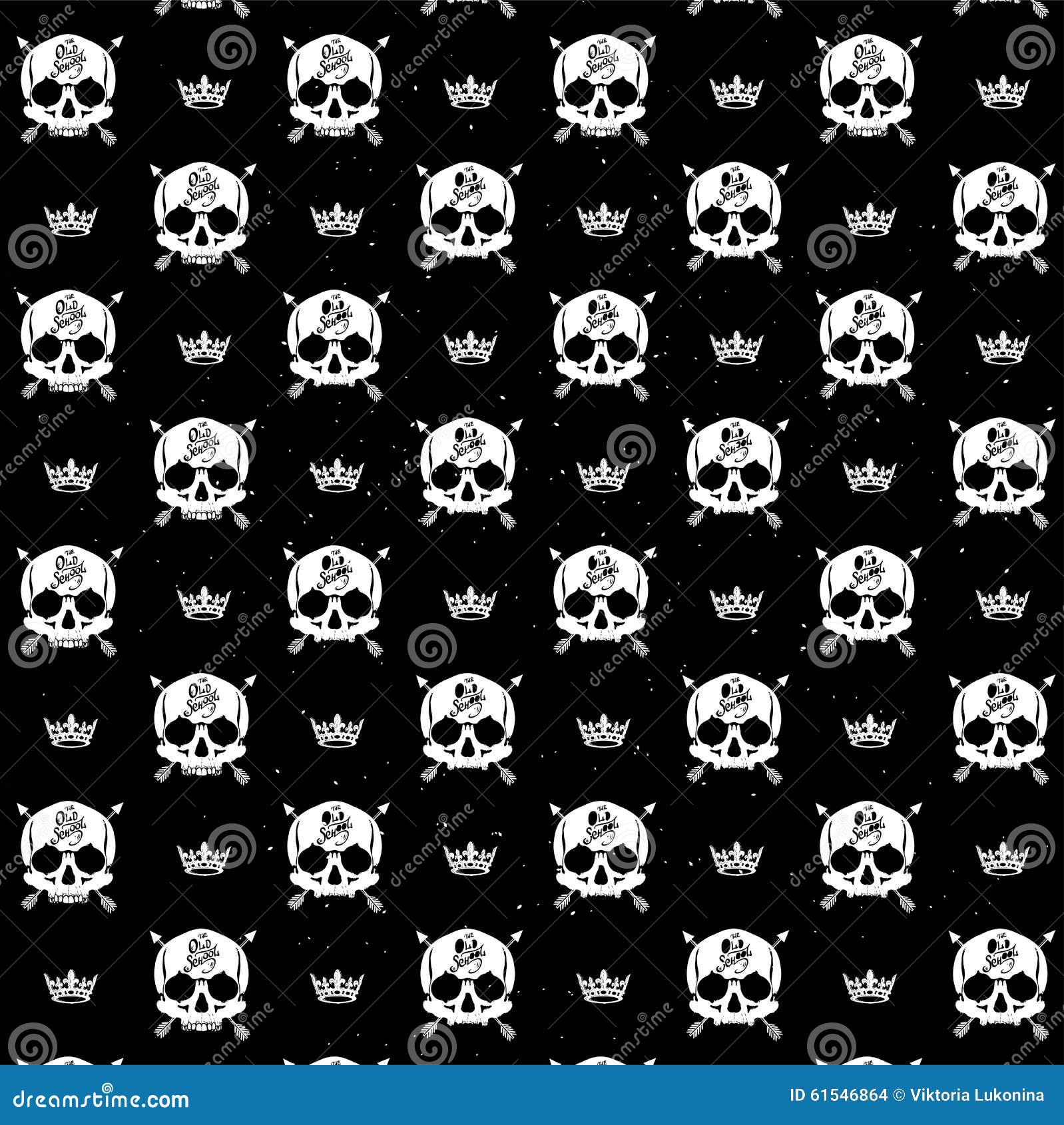 Vector Seamless with Skulls Stock Vector - Illustration of death ...